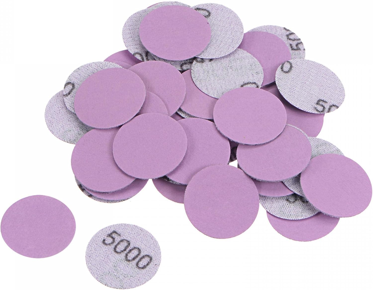 uxcell 50Pcs 1-Inch Purple Sanding Discs 5000 Grits Hook and Loop ...