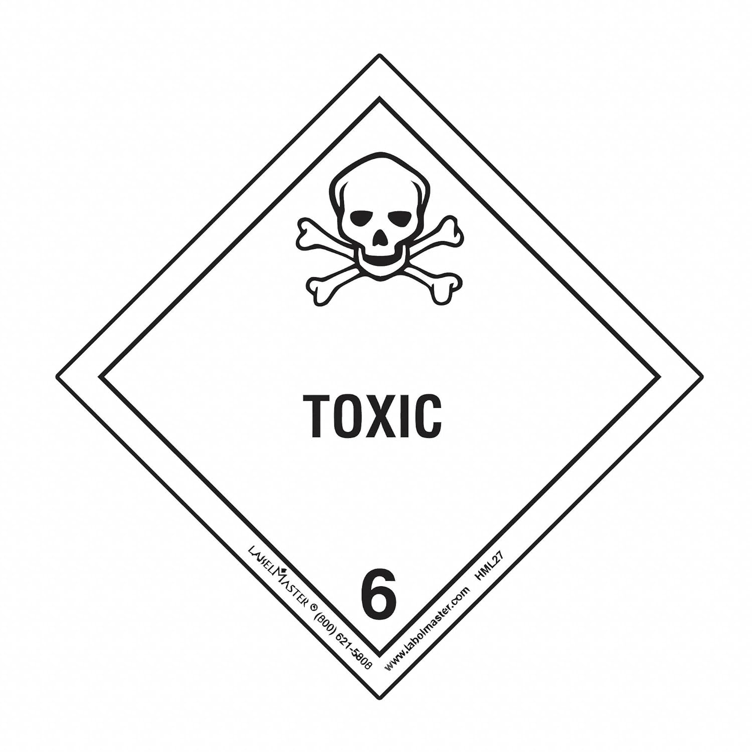 Labelmaster HMSL270 Toxic Worded Label, PVC-Free Philippines | Ubuy