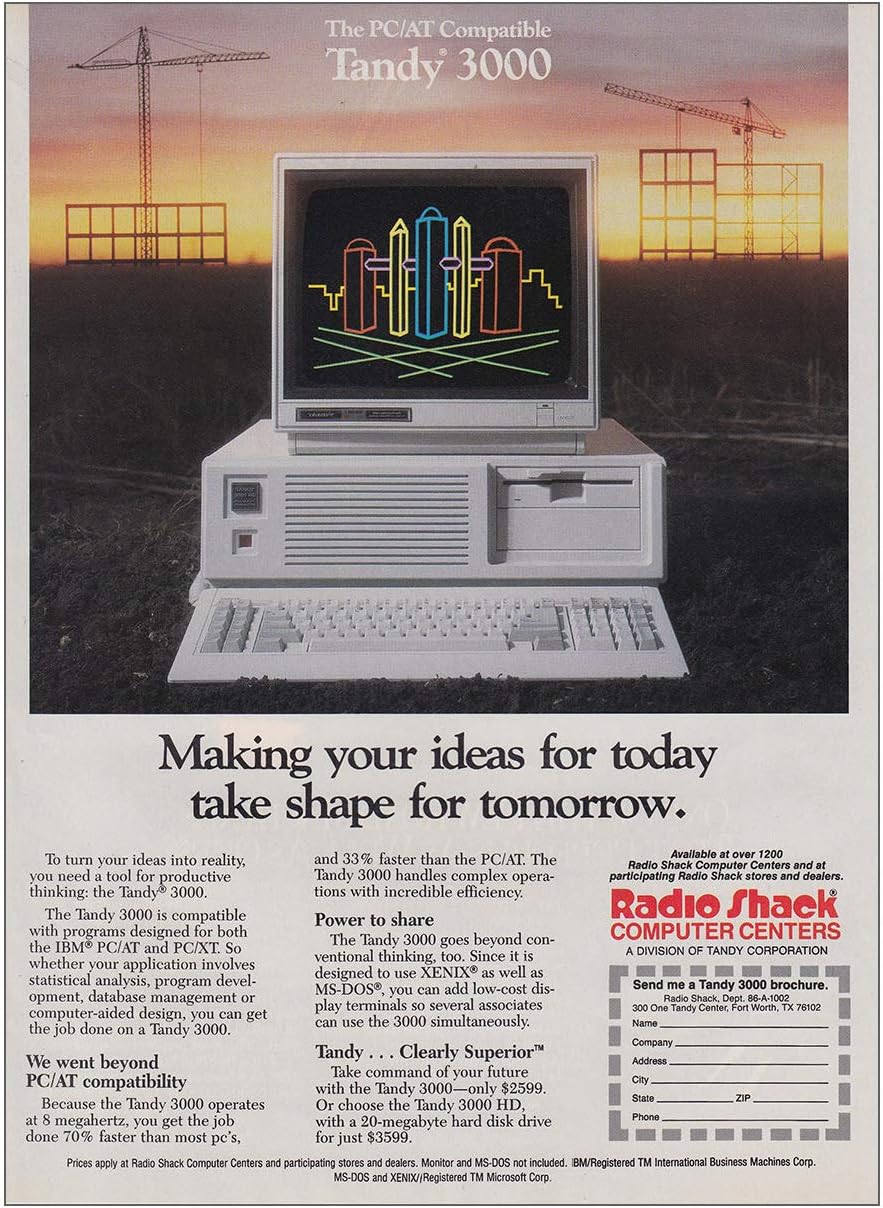 Amazon.com: RelicPaper 1986 Tandy 3000: Making Your Ideas for Today ...
