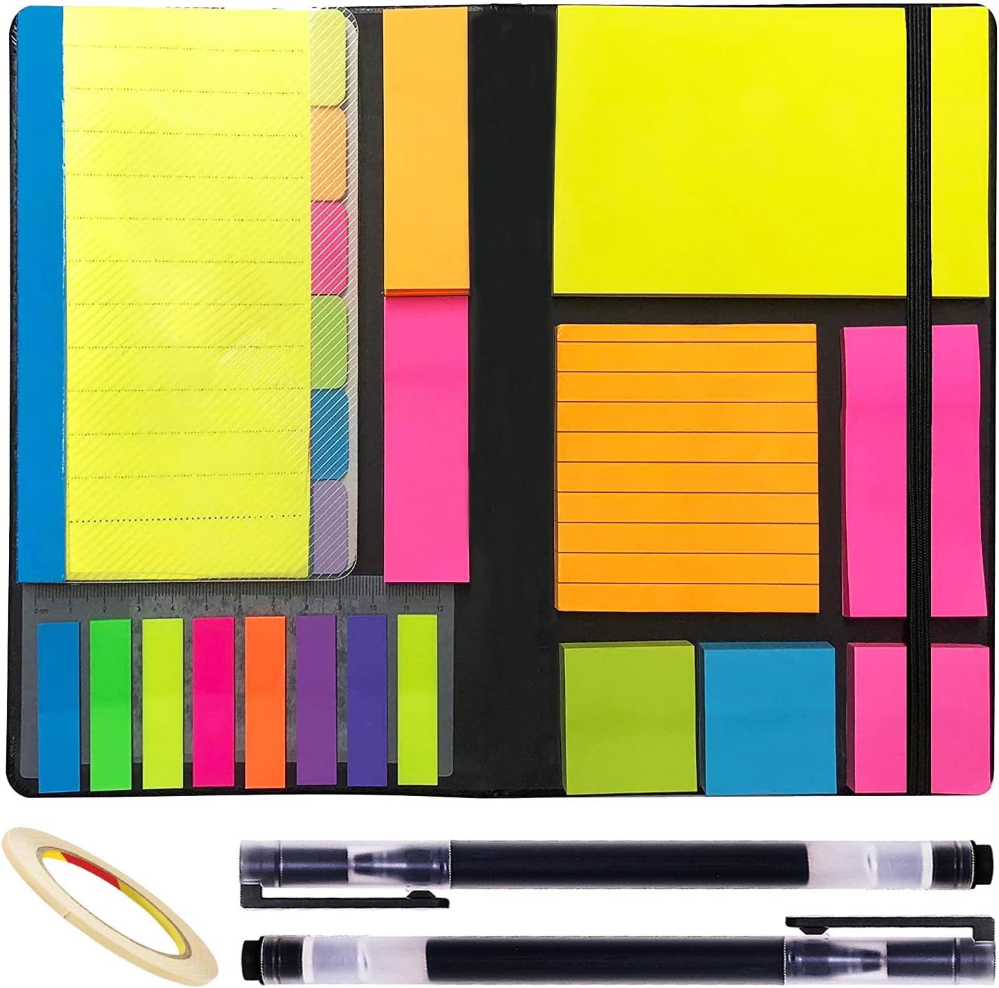Amazon.com : Years Calm Divider Sticky Notes 90 Ruled Notes with 6 ...
