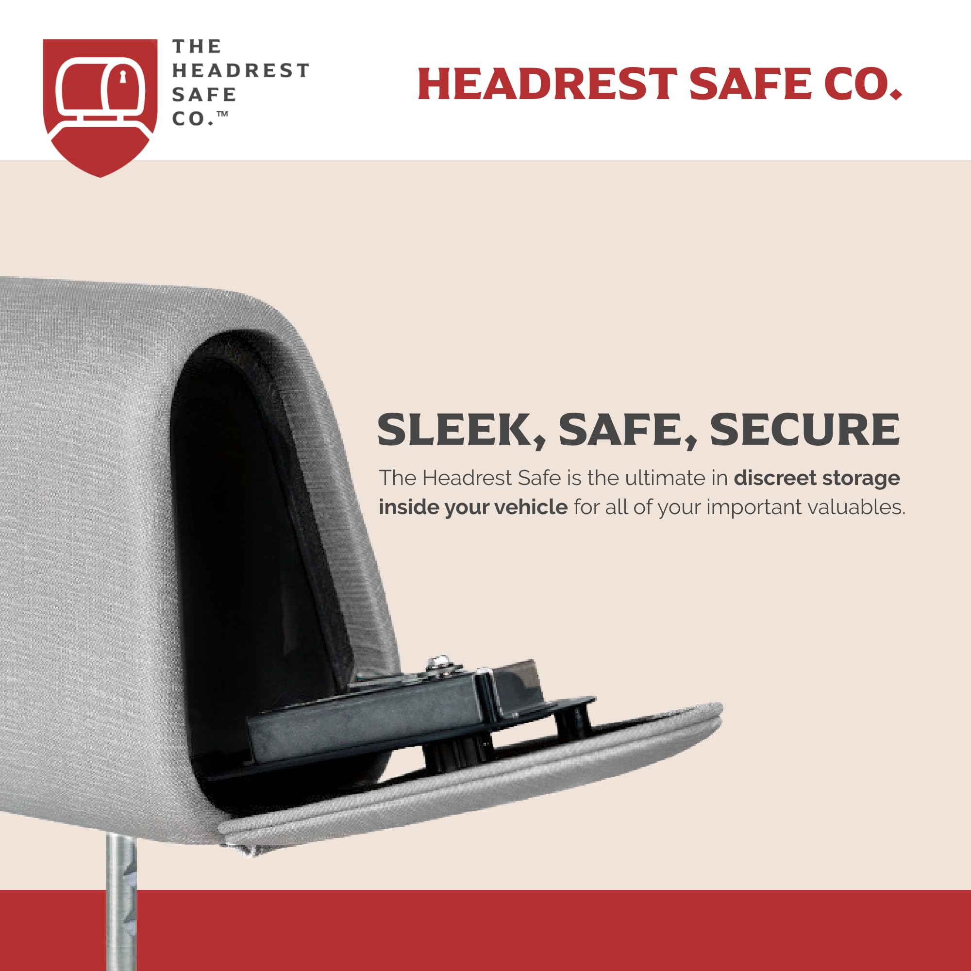 THE HEADREST SAFE Headrest Set - Passenger Seat with Safe + Companion ...