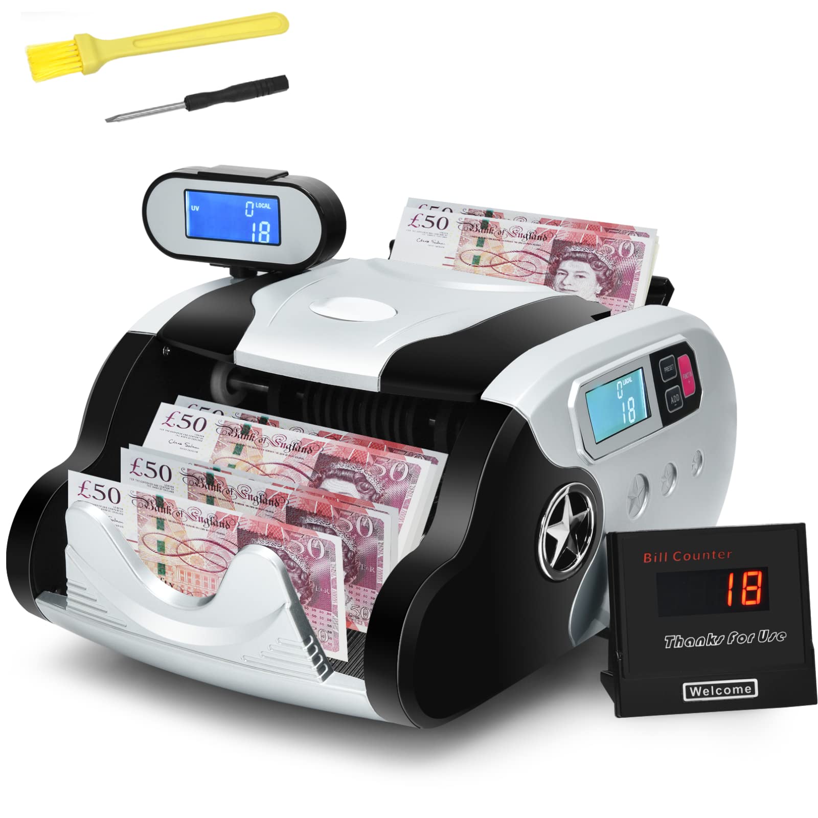 Buy TANGZON Banknote Counter, Over 1000 PCS/Min, 6-Fold Counterfeit ...