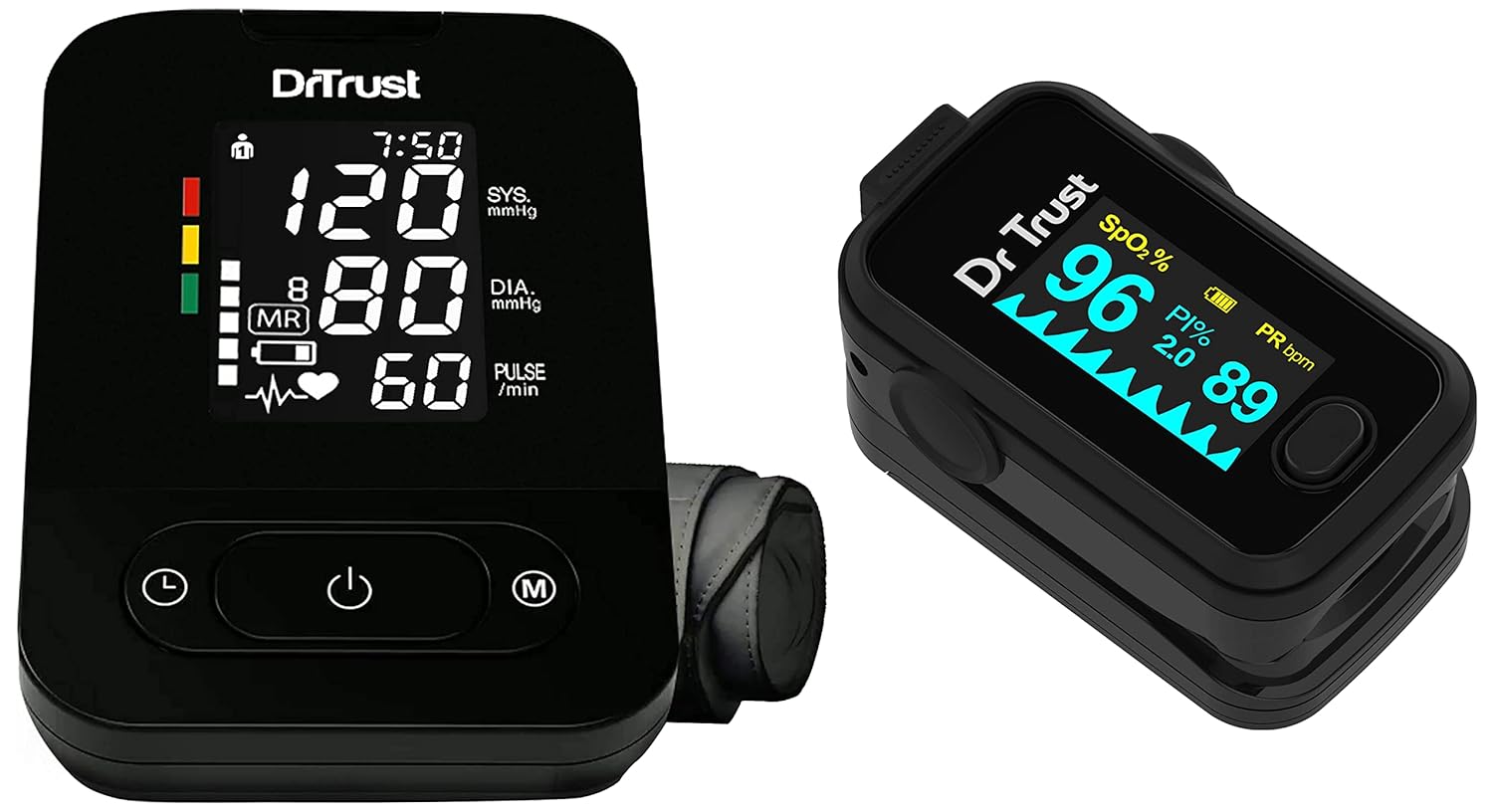 Dr Trust Smart Dual Talking BP Monitor & Finger Tip Pulse Oximeter