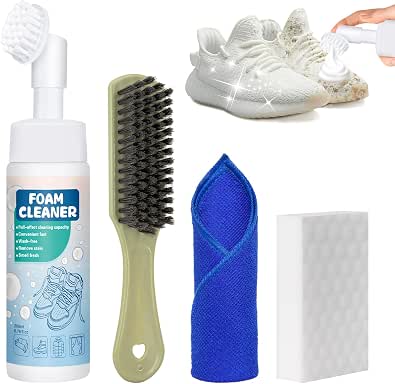 Amazon.com: White Shoe Cleaner, Shoe Cleaning Kit with Brush and Towel ...