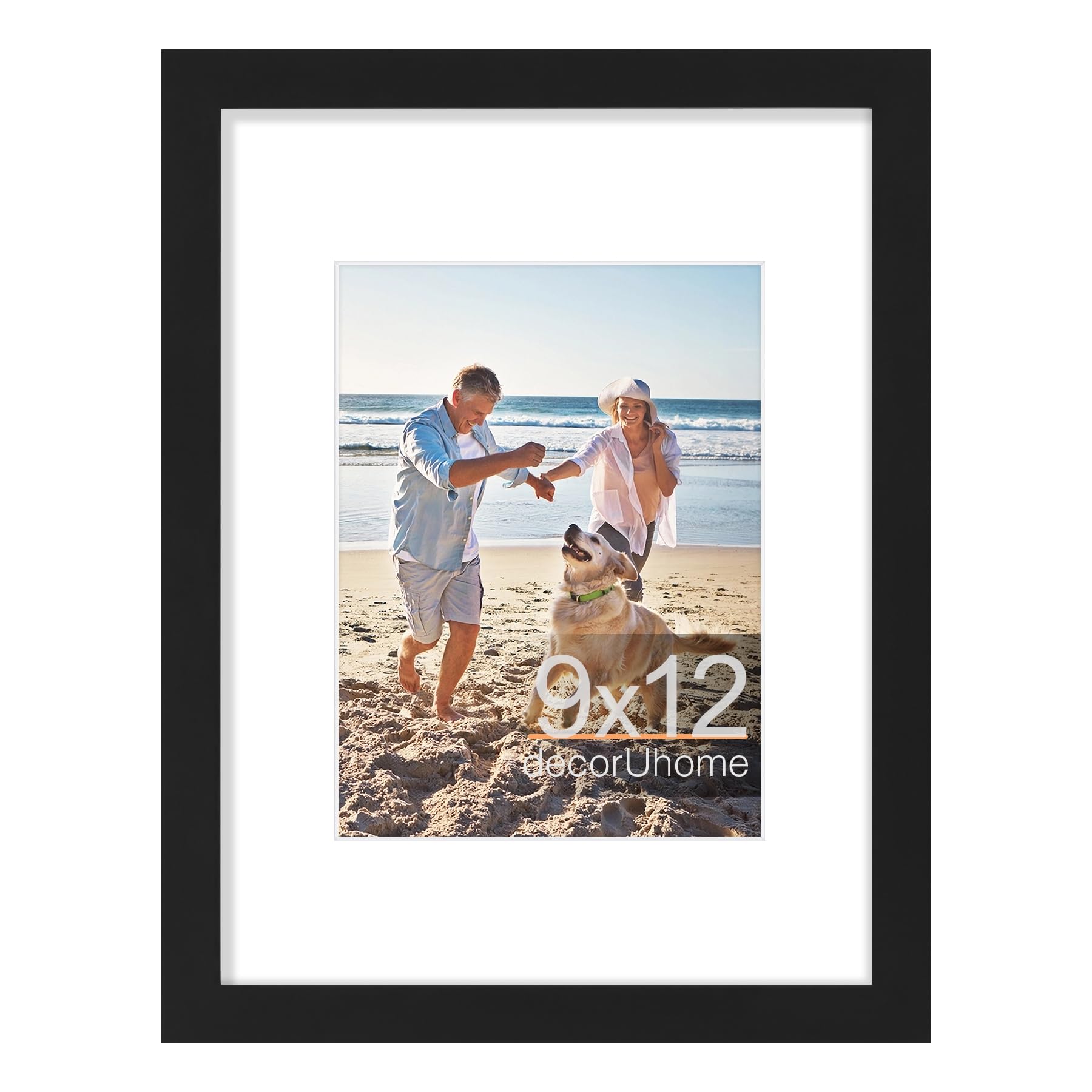 Amazon.com - decorUhome 9x12 Picture Frame, Display Photos 6x8 with Mat or 9x12 Unmatted ...