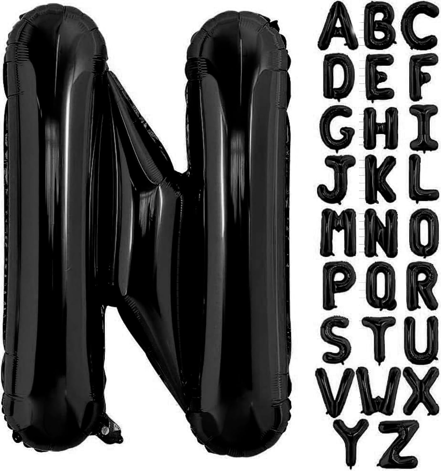 Amazon.com: Black Letter N Balloons, 40 Inch Alphabet N Letter Balloons ...