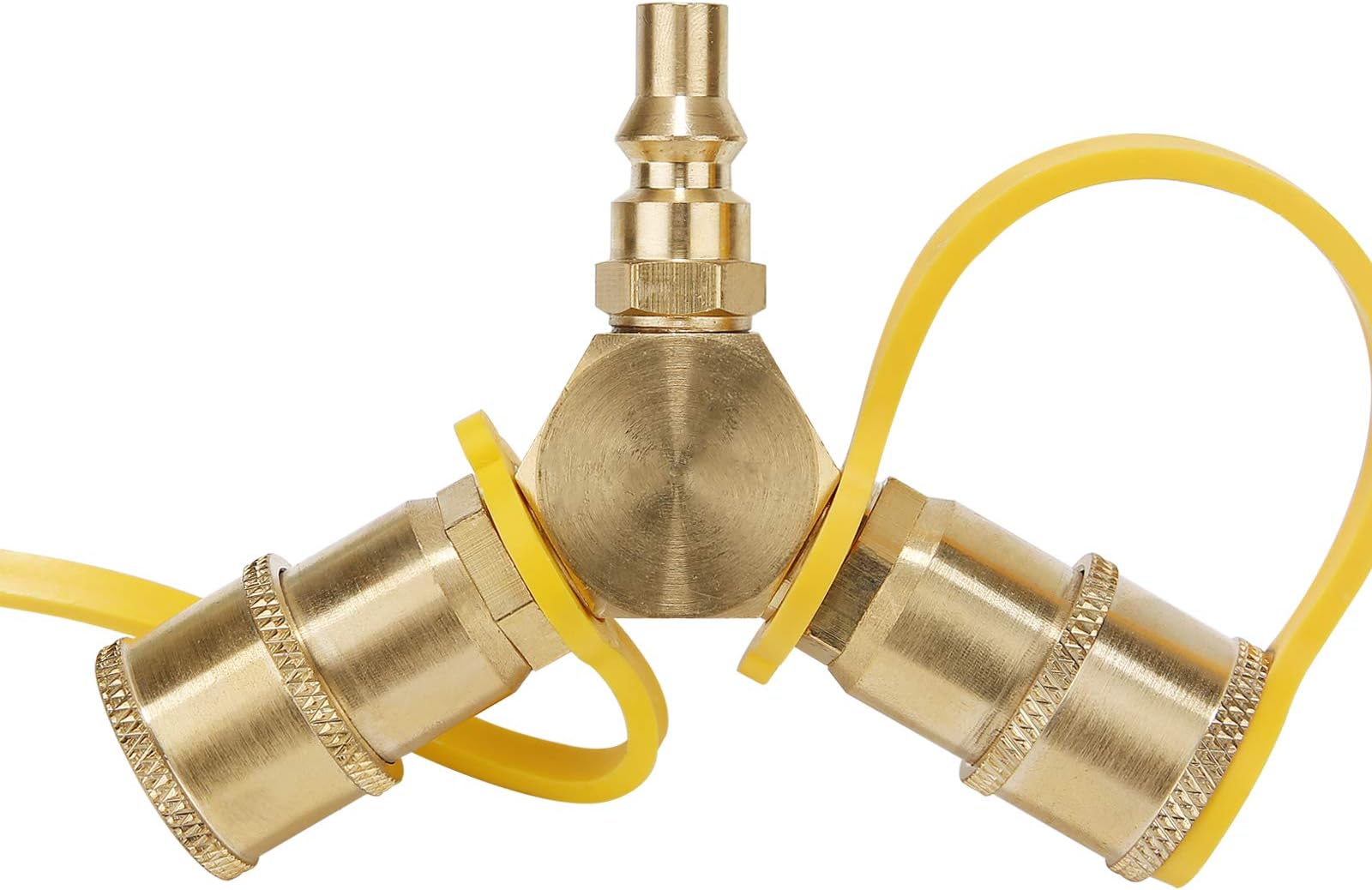 Amazon.com : GASPRO 1/4" RV Propane Quick Connect Y Splitter with ...