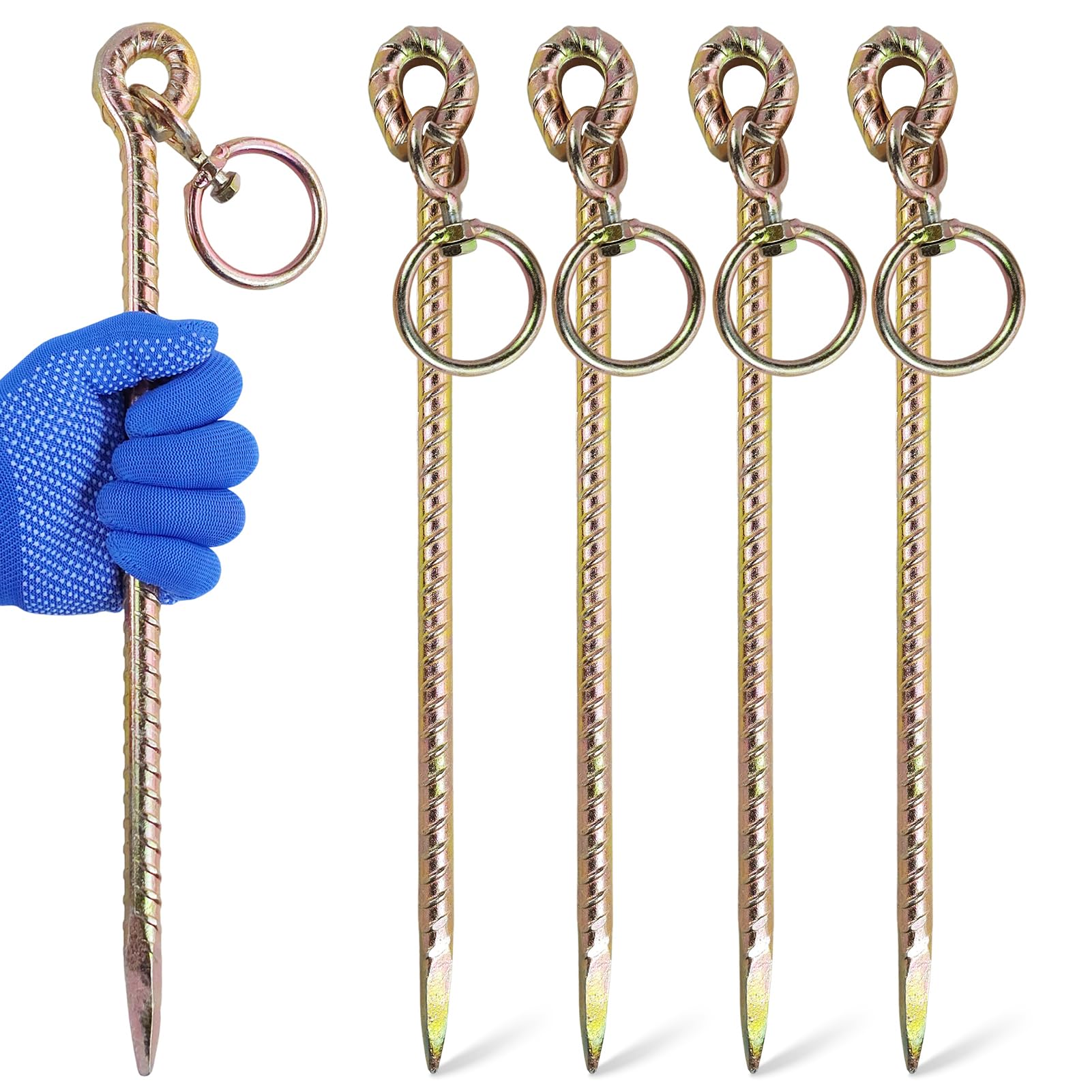 Snapklik.com : EISENSP 16 Inch Dog Tie Out Stake, 0.6 Inch Diameter ...