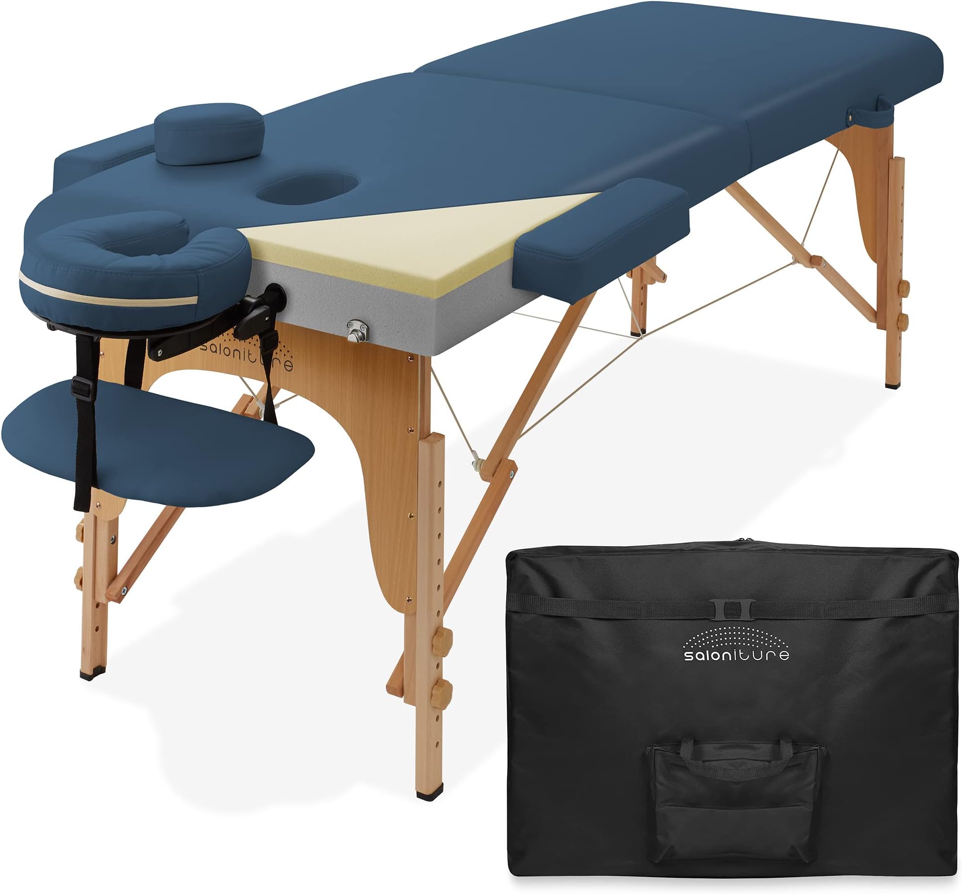 Amazon.com: Saloniture Basic Portable Folding Massage Table - Blue ...