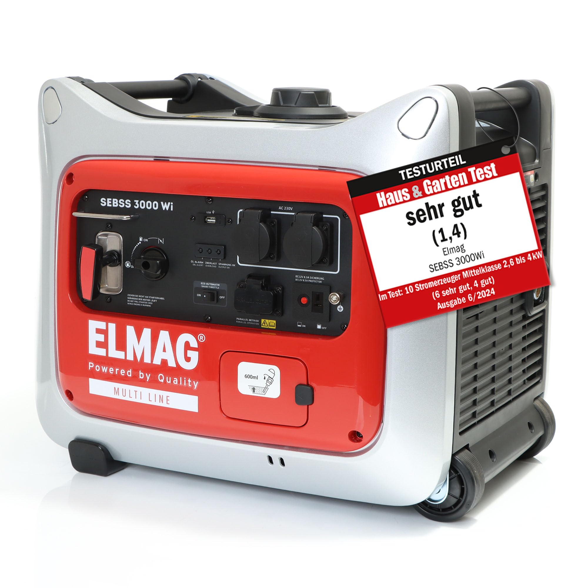 ELMAG Inverter Stromerzeuger SEBSS 3000Wi – 2,6 kVA Benzin ...