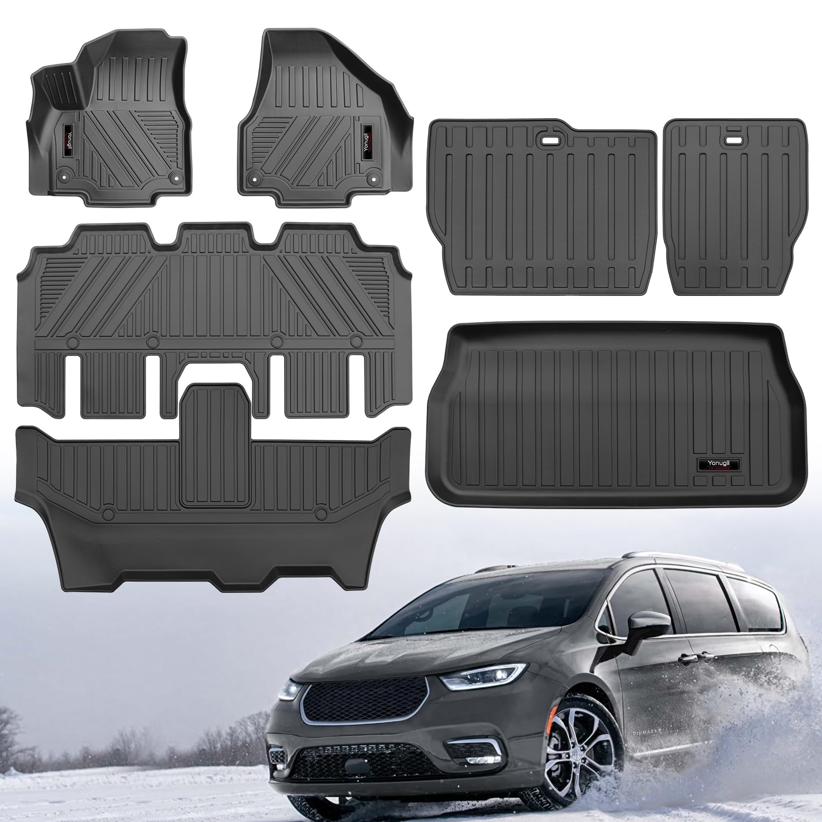 Amazon.com: for 2017-2024 2025 Chrysler Pacifica 7 or 8 Seater Floor ...
