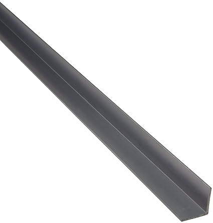 PVC (Polyvinyl Chloride) Angle, Opaque Gray, Equal Leg Length, Squared ...