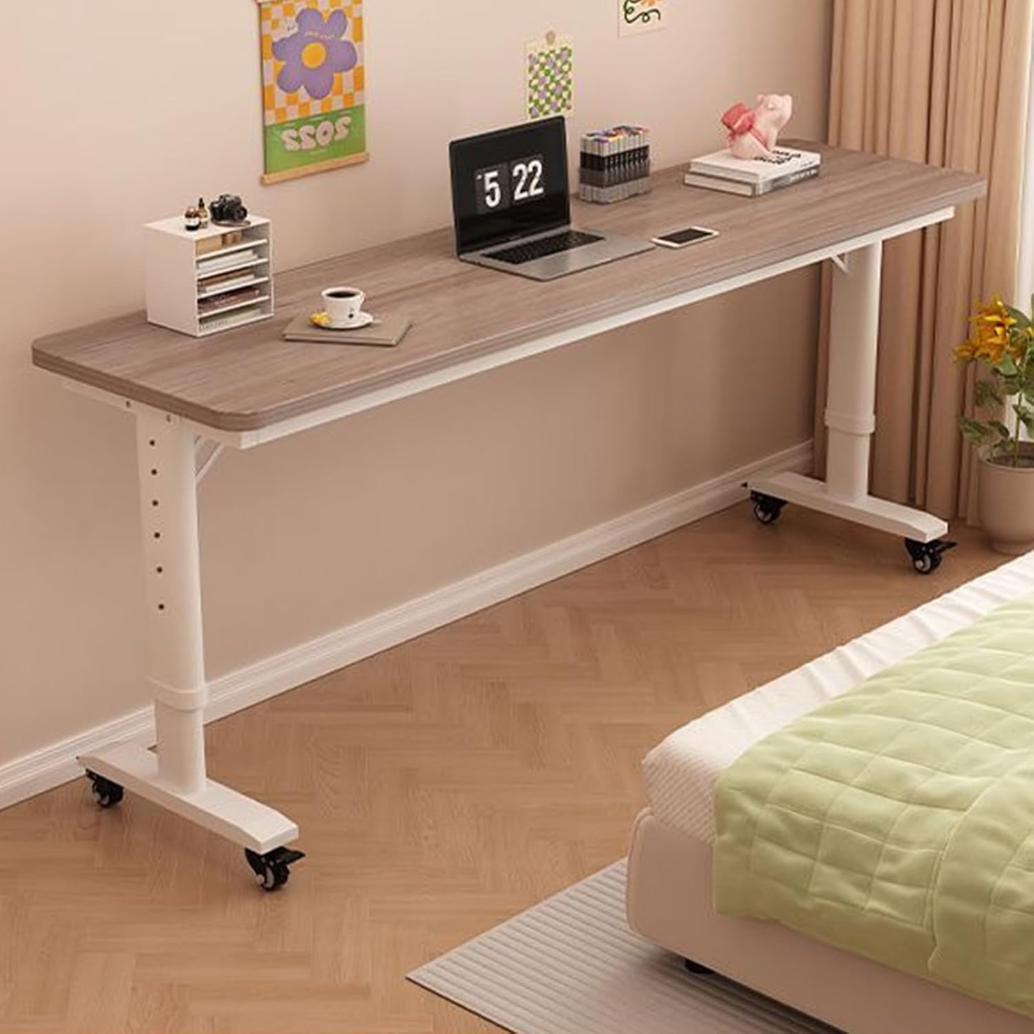 Amazon.com: LINLIUA Over Bed Desk Laptop Table Overbed Desk,King Queen ...