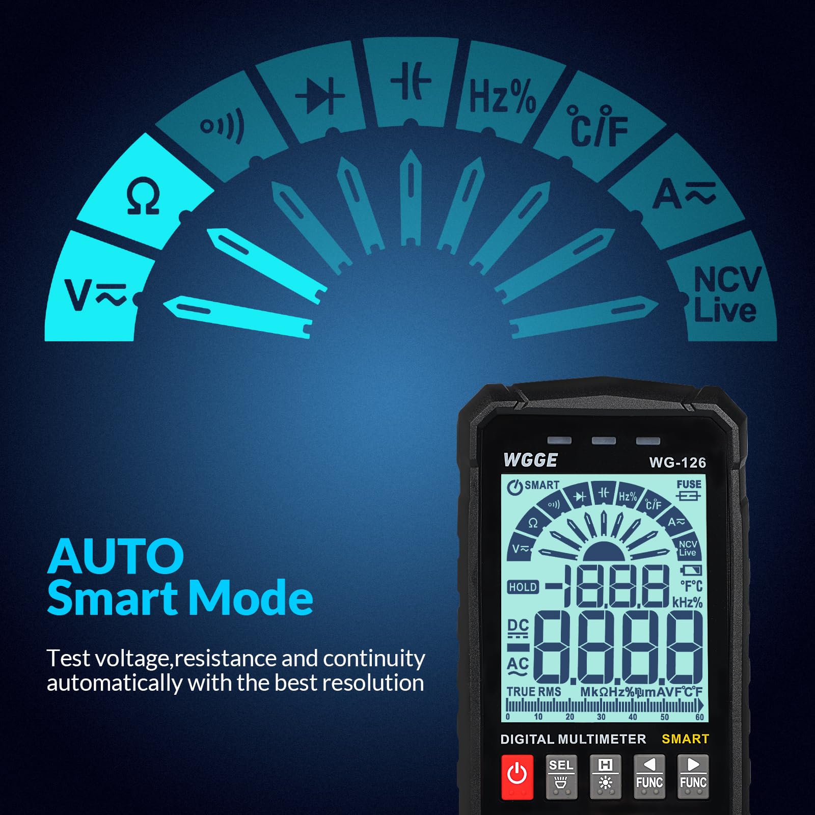 Snapklik.com : Digital Multimeter Voltmeter Smart Electrical Tester ...