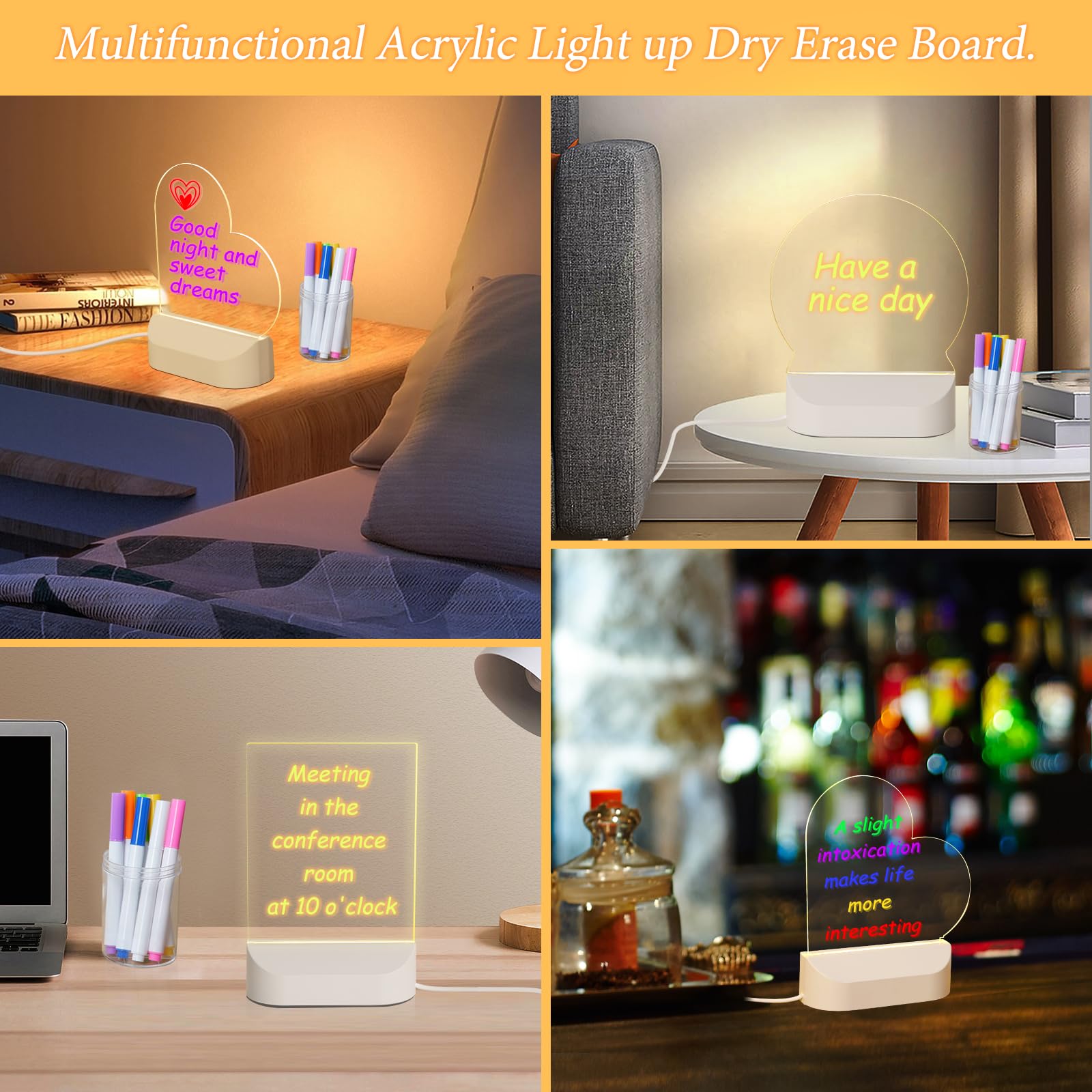 Easter LED Light Up Writing Board For Kids - 7 Color Pens, Adjustable ...