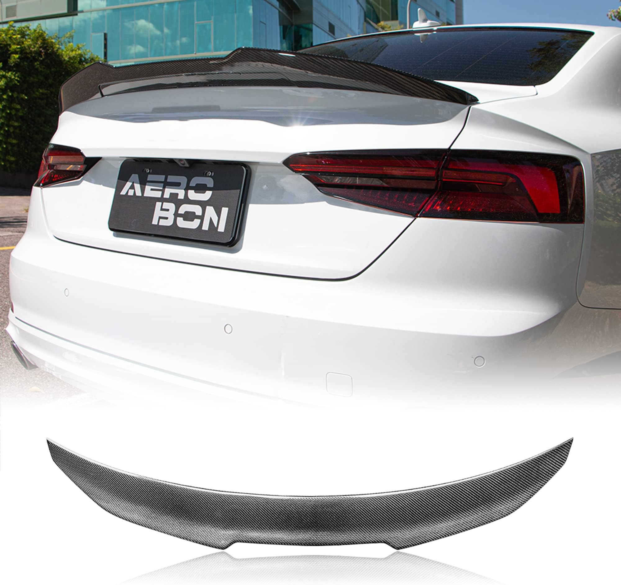 Amazon.com: AR Style Carbon Fiber High Kick VIP Trunk Spoiler Wing ...