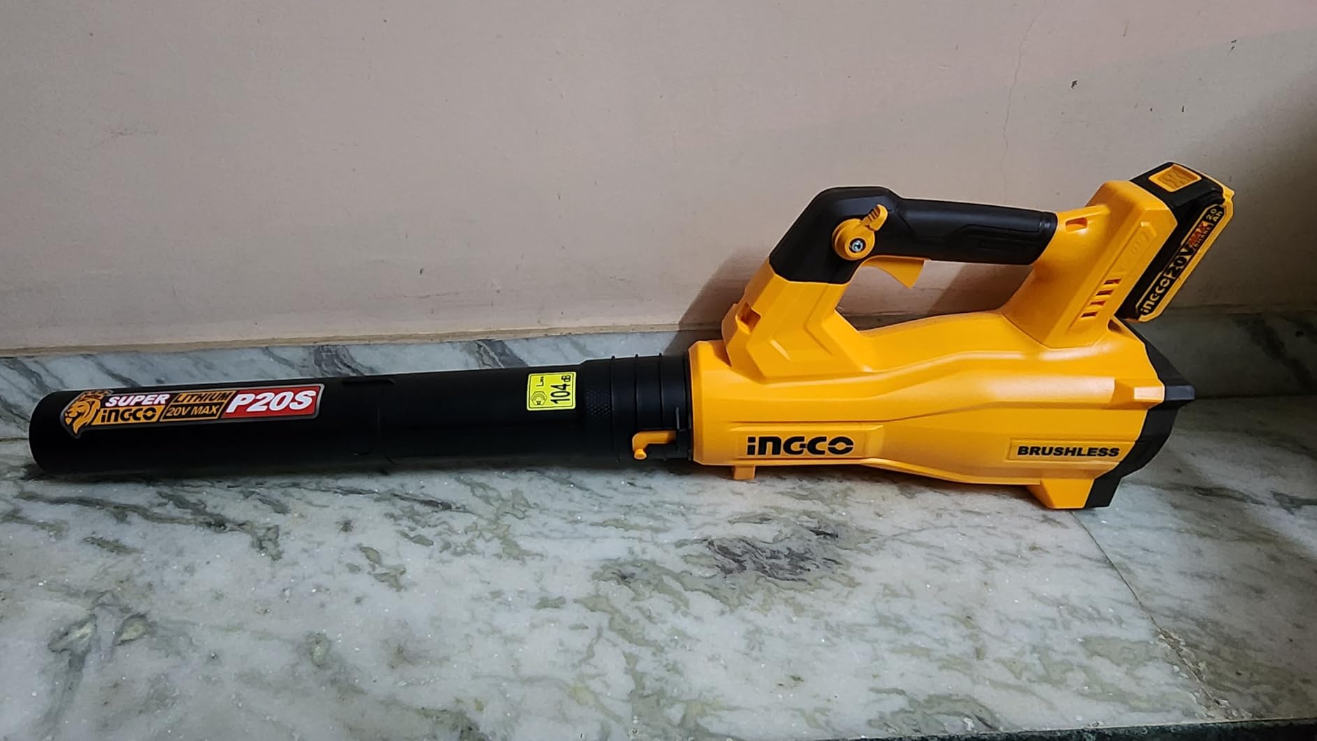 INGCO 20V Leaf Blower Cordless, Brushless Electric Leaf Blower ...