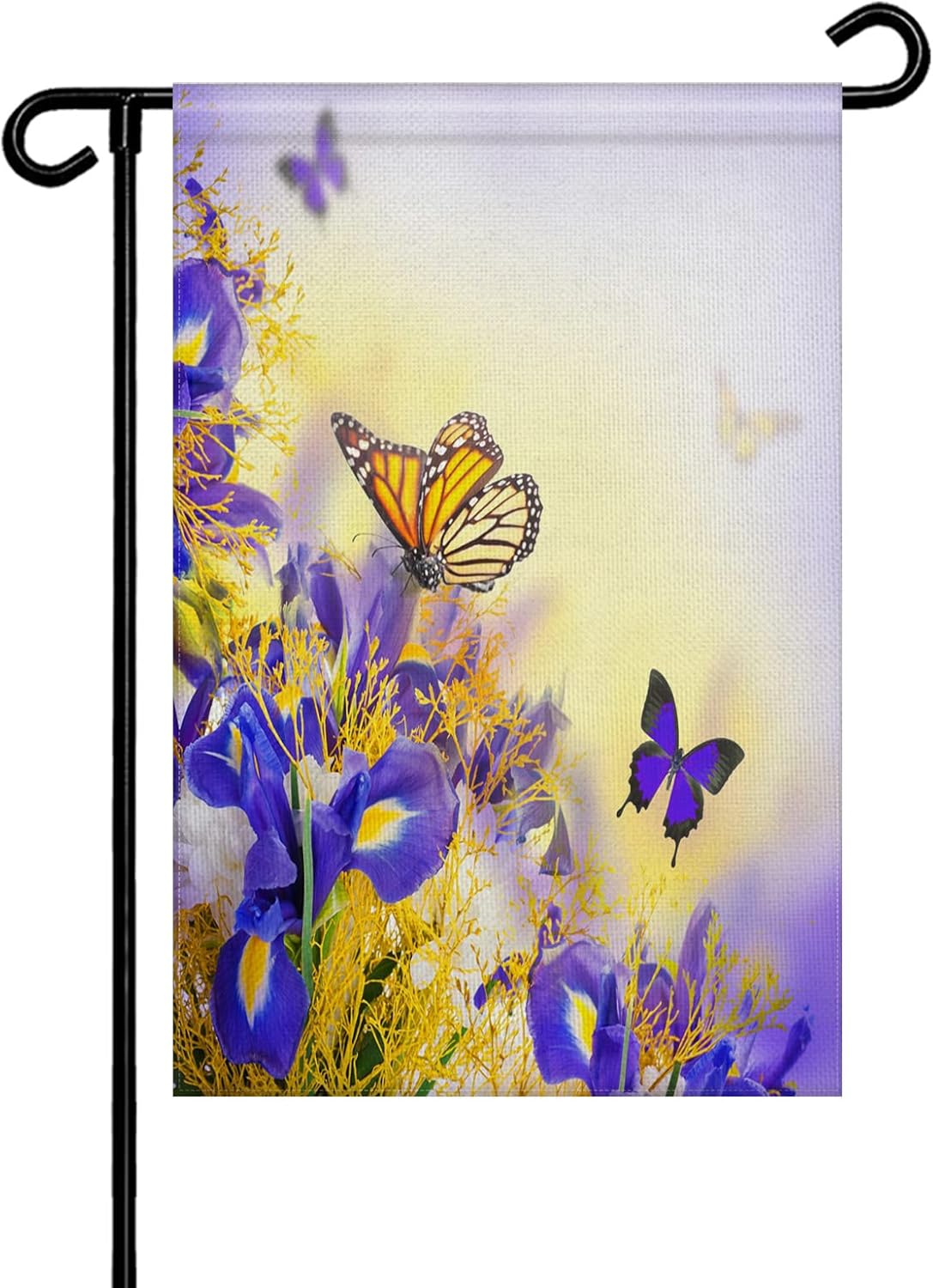 Amazon.com : Garden Flag 28x40 Inch, Spring Iris Flowers and ...