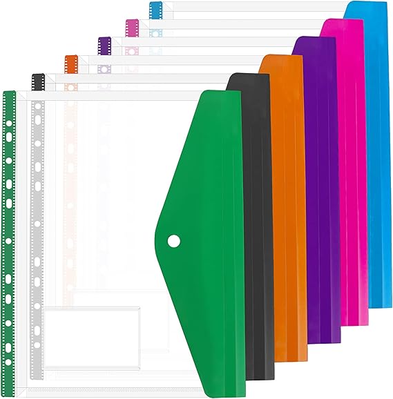 Amazon.com : Binder Dividers with Pockets Plastic Binder Dividers ...