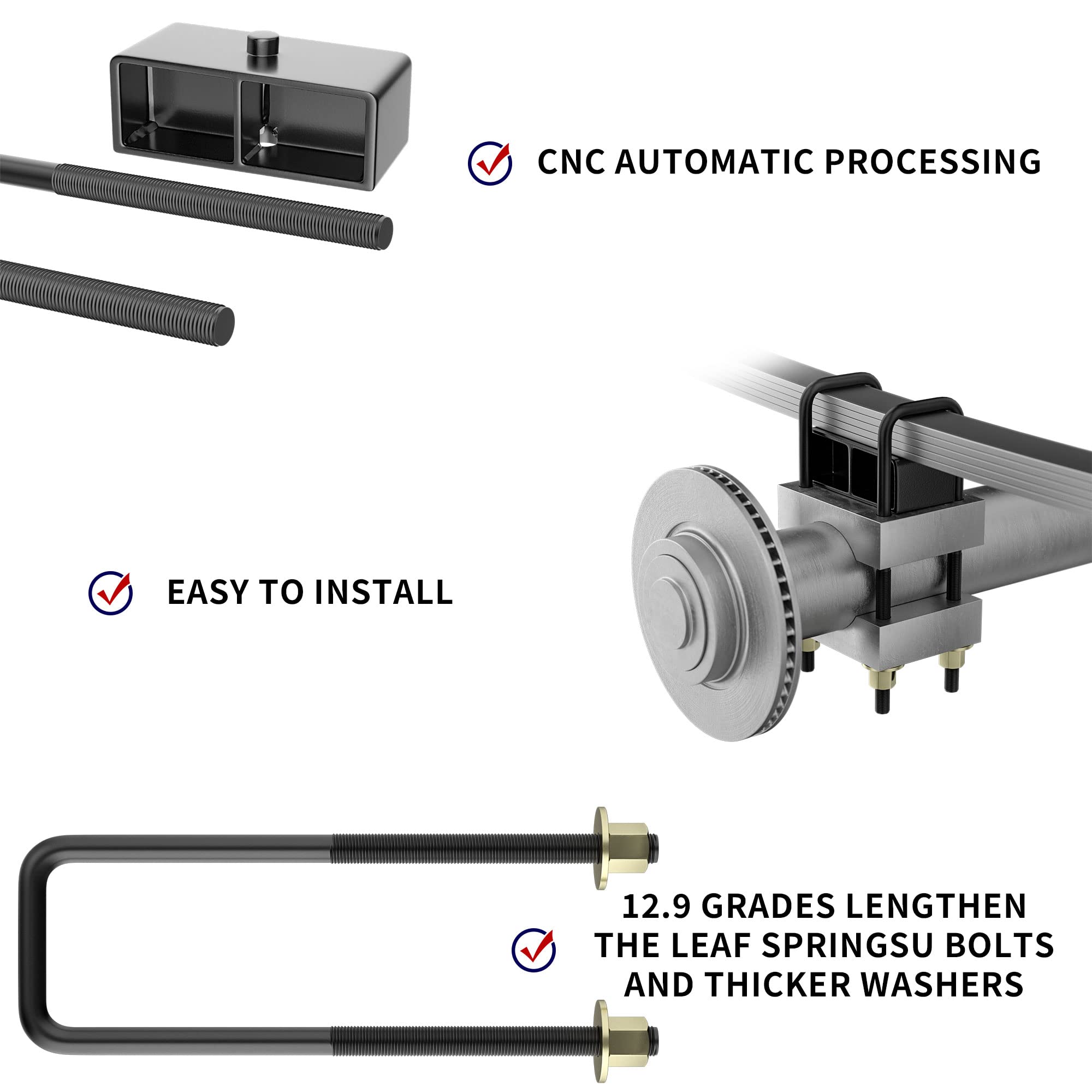 Snapklik.com : FLYCLE 2 Inch Rear Lift Blocks For Chevy Silverado 1500 ...