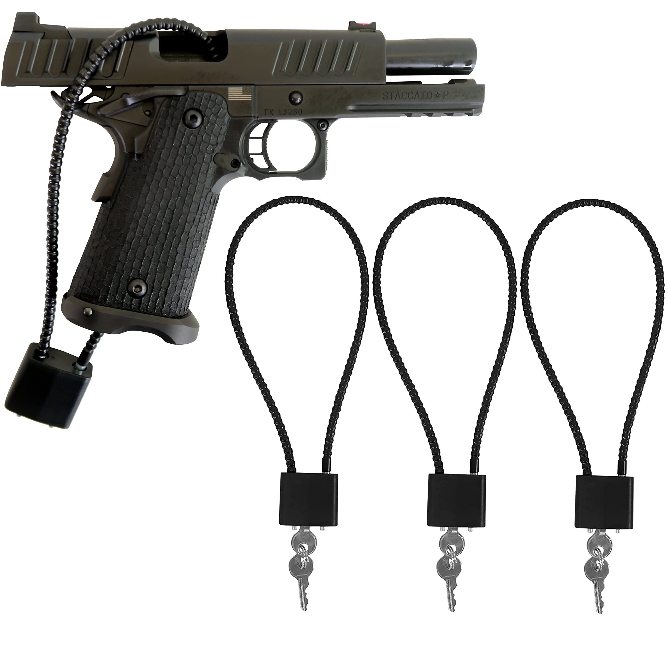 Snapklik.com : INNOVATEX 15-inch Gun Lock Cable Wire Locks