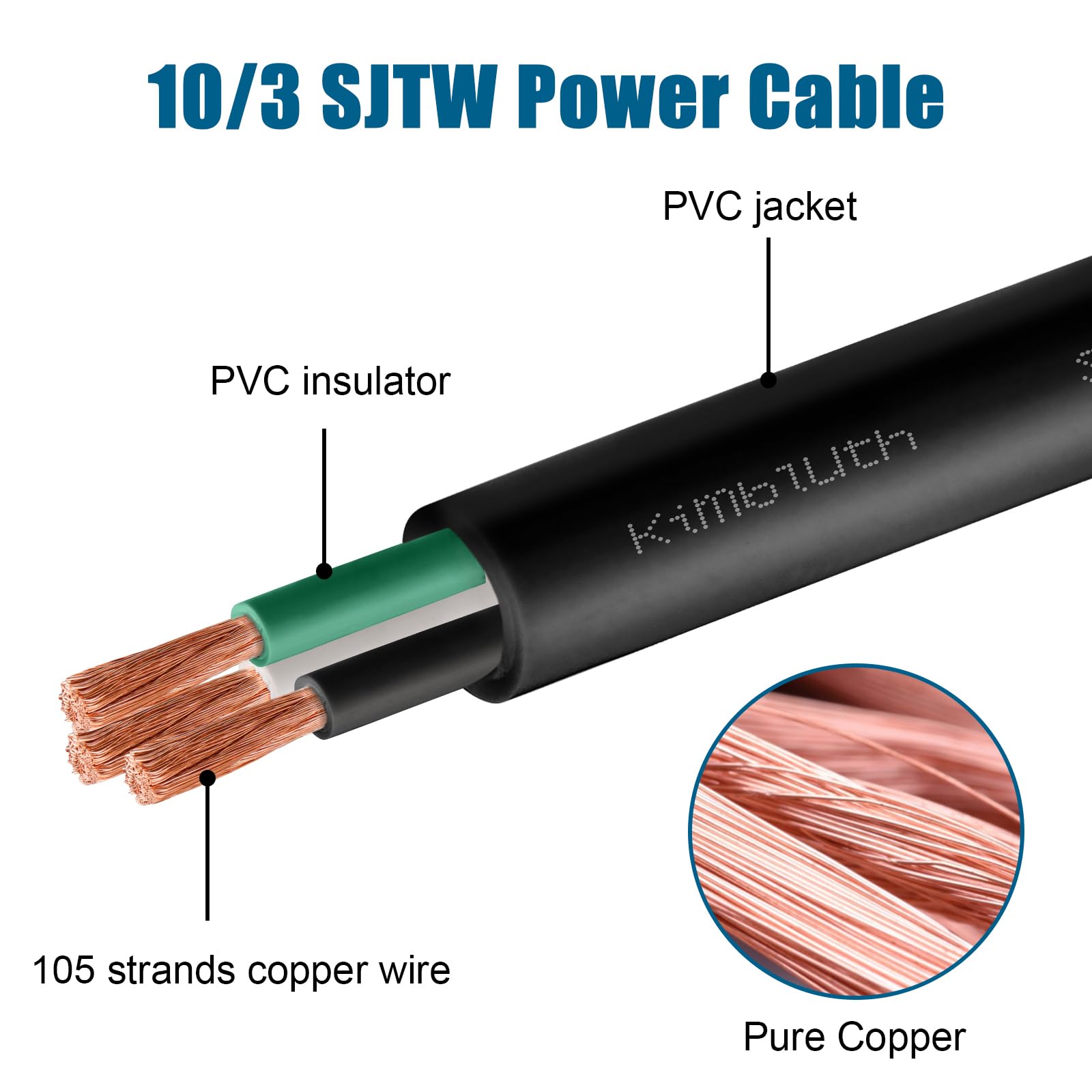Snapklik.com : Kimbluth 10 Gauge 3 Conductor Wire SJTW Outdoor ...