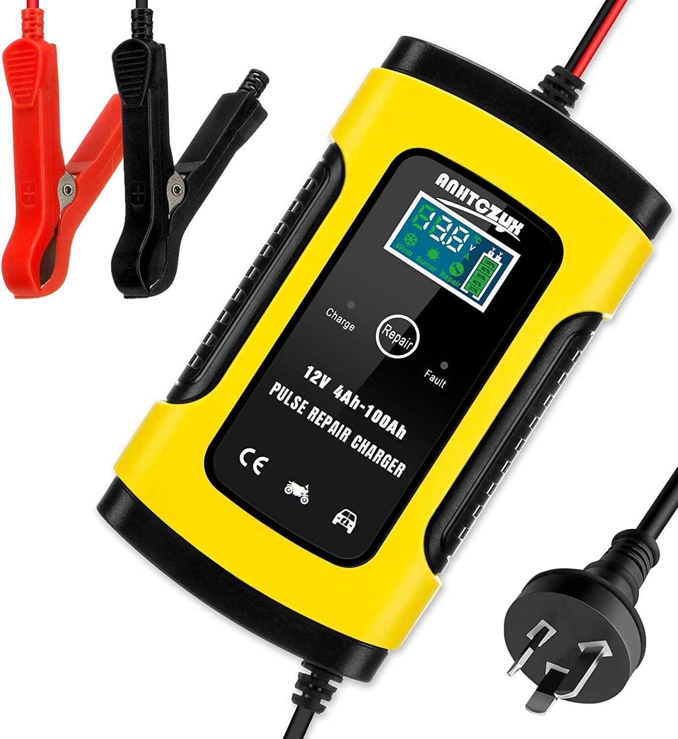 YDBAO Car Battery Charger 6A 12V Intelligent Automatic Maintenance ...