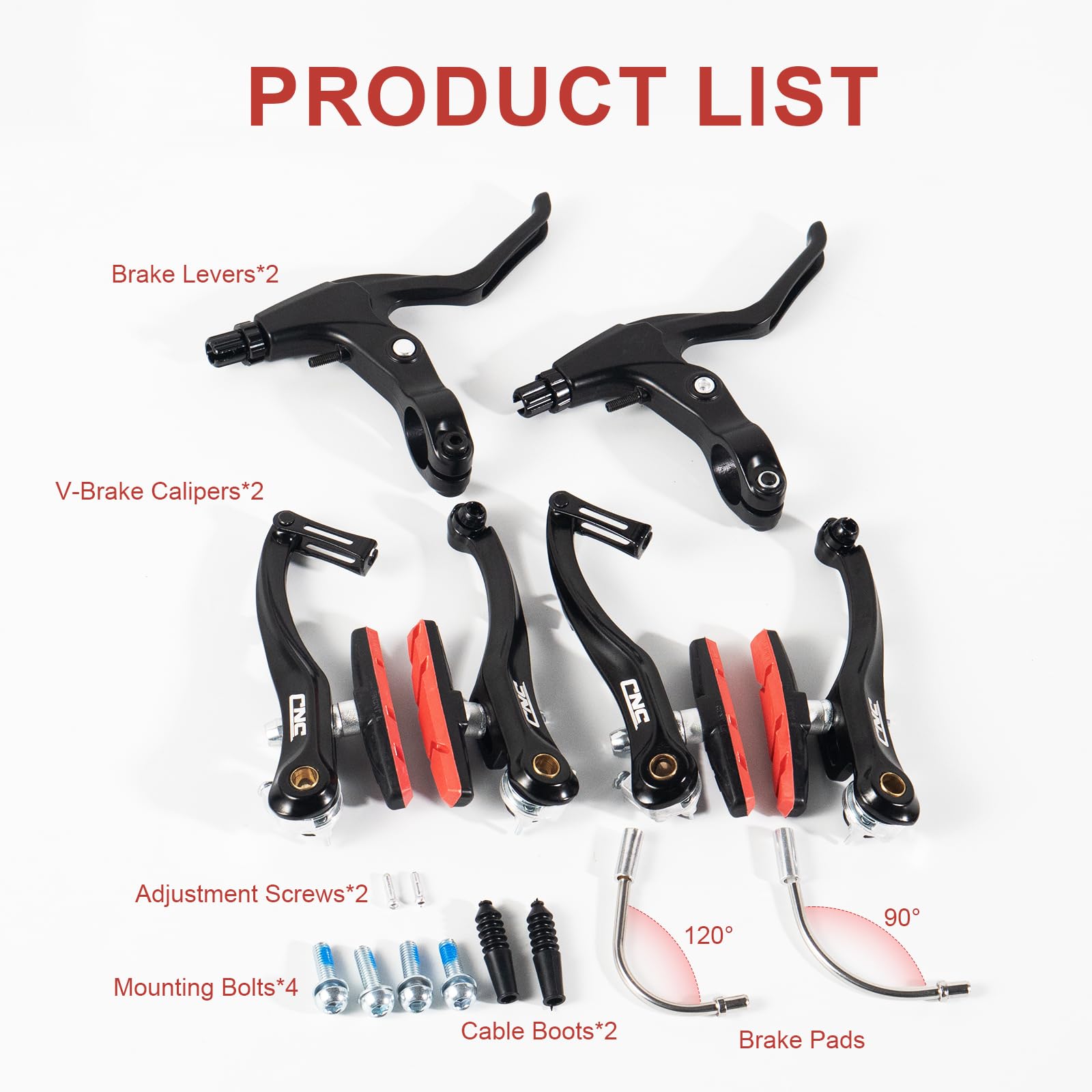 Snapklik.com : Chooee Mountain Bike Forged Aluminum V-Brake Set