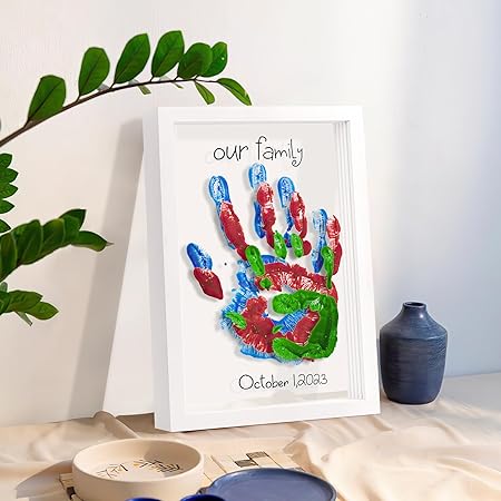Amazon.com : Family Handprint Keepsake Frame Kit, DIY Handprint Kit ...