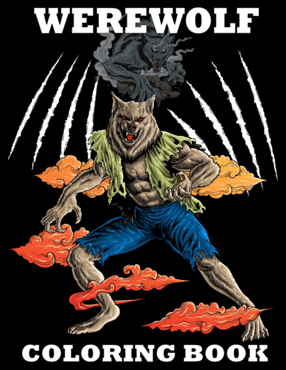 Scary Werewolf Coloring Pages Werewolf In A Forest. A Legendary