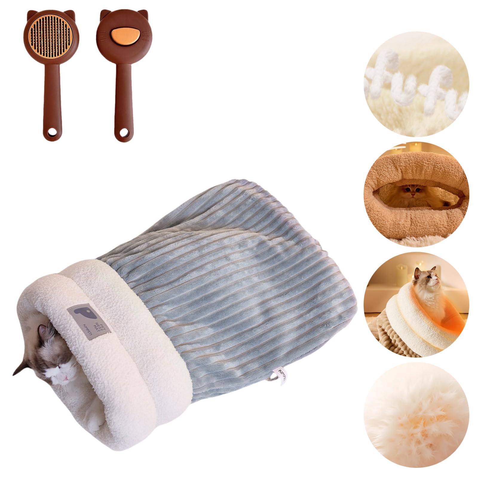 Amazon.com : Cat Sleeping Bag for Indoor Cats, Cozy Pet Nest for Cat ...