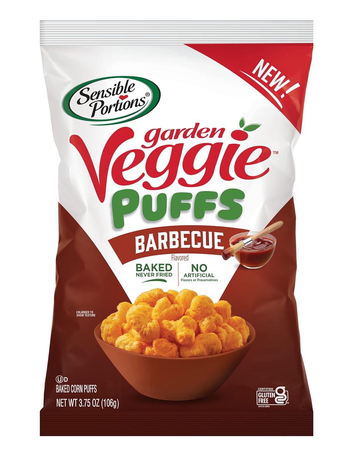 Amazon.com: Sensible Portions Garden Veggie Puffs, BBQ, 3.75 oz Bag ...