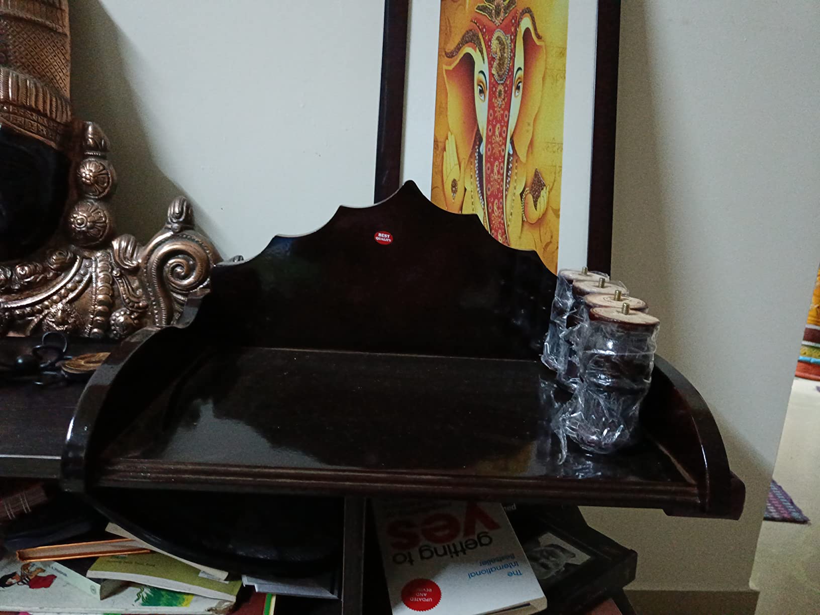 JVJP I Wood Wooden Pooja Stand -Big : Amazon.in: Home & Kitchen