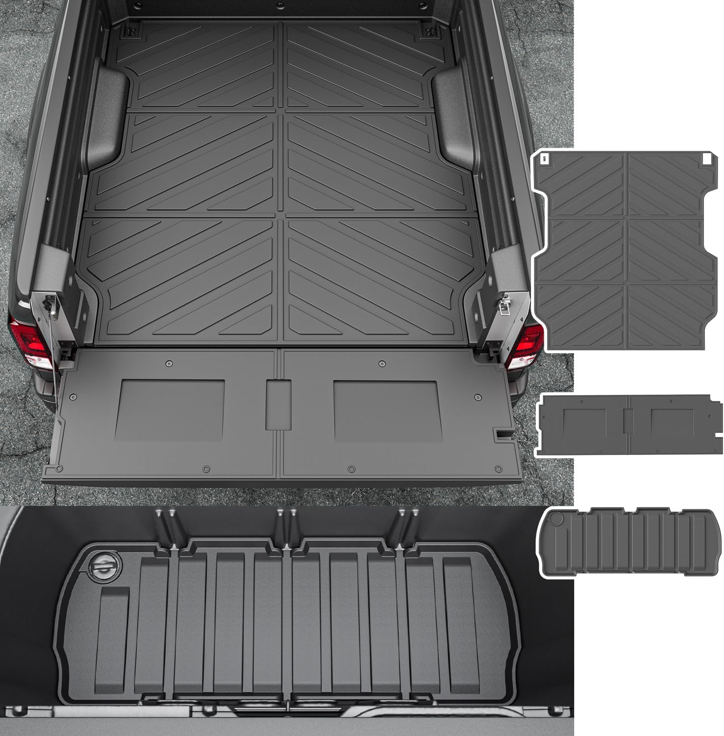 Amazon.com: powoq 5.3FT Bed Mat Compatible with 2017-2025 Honda ...