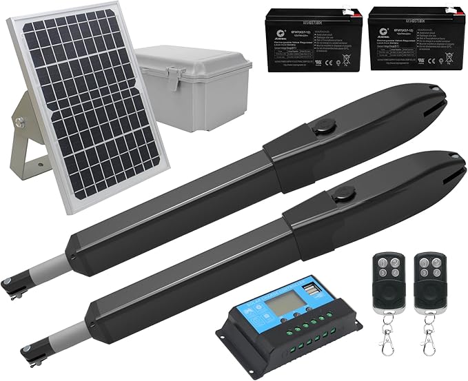 Amazon.com: JUJIANG C026 Solar Gate Opener with Batteries & Solar Panel ...