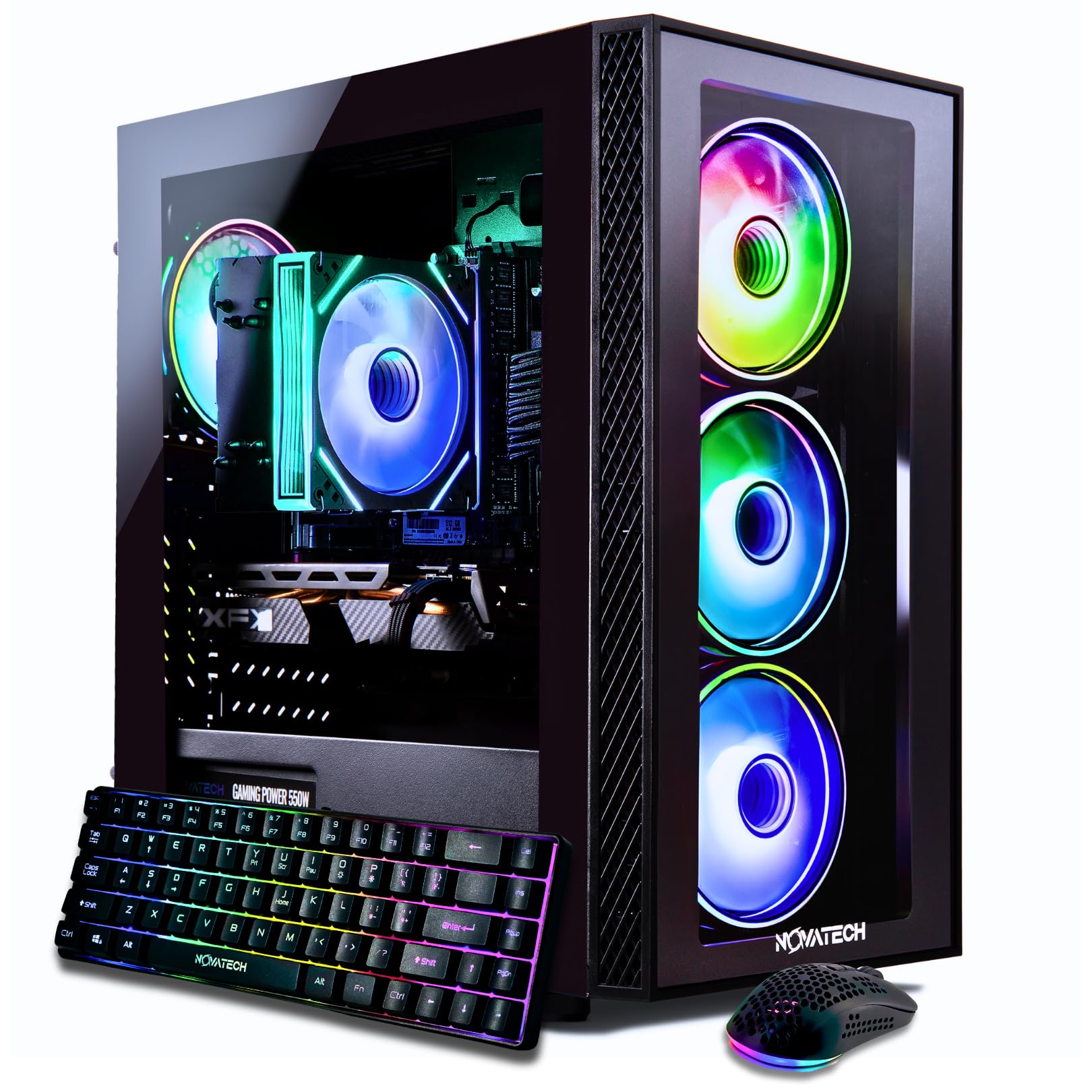 NOVATECH Phantom - Prebuilt Gaming PC Desktop Computer - RX580 8GB ...