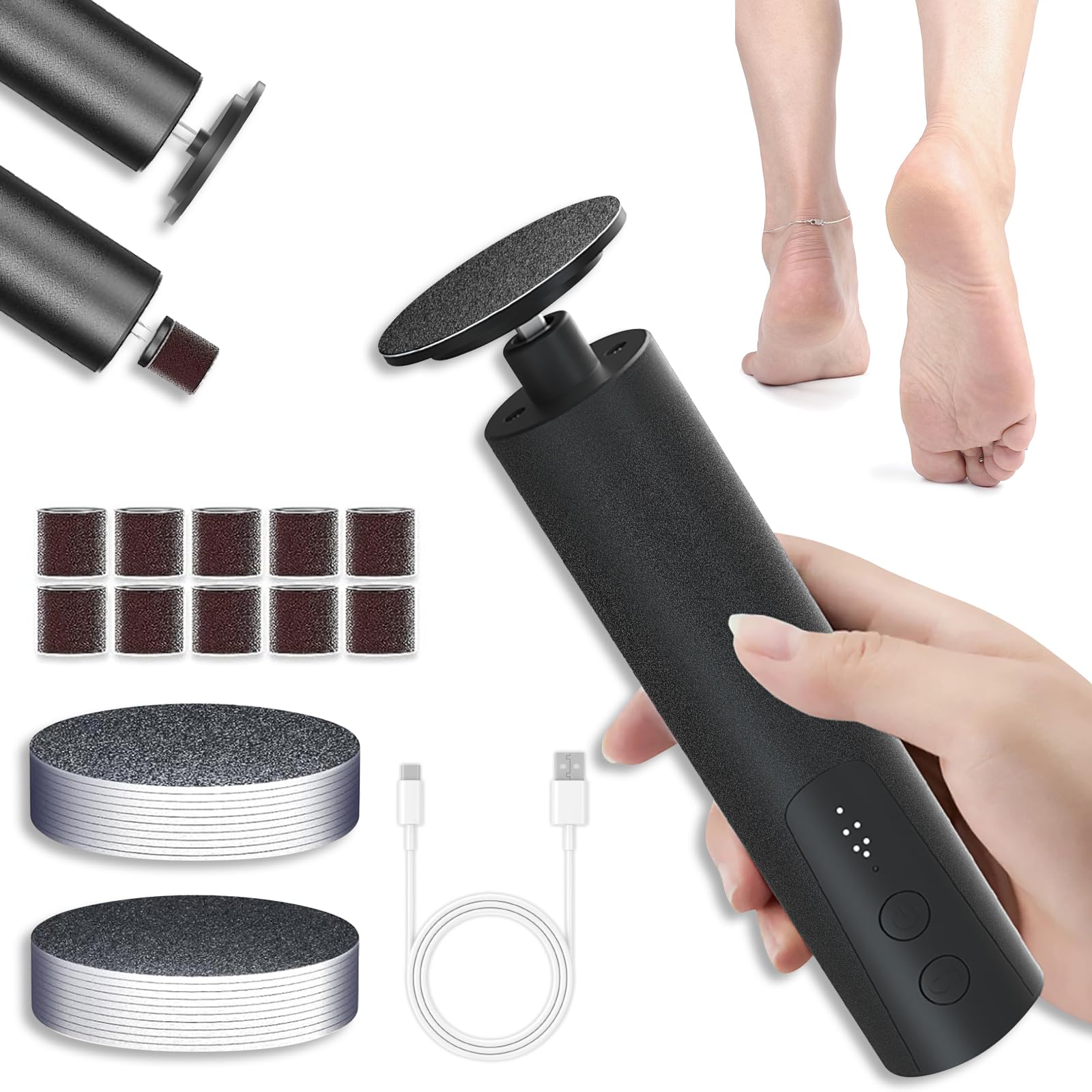 Amazon.com : Electric Foot Callus Remover, Rechargeable Electronic Foot ...
