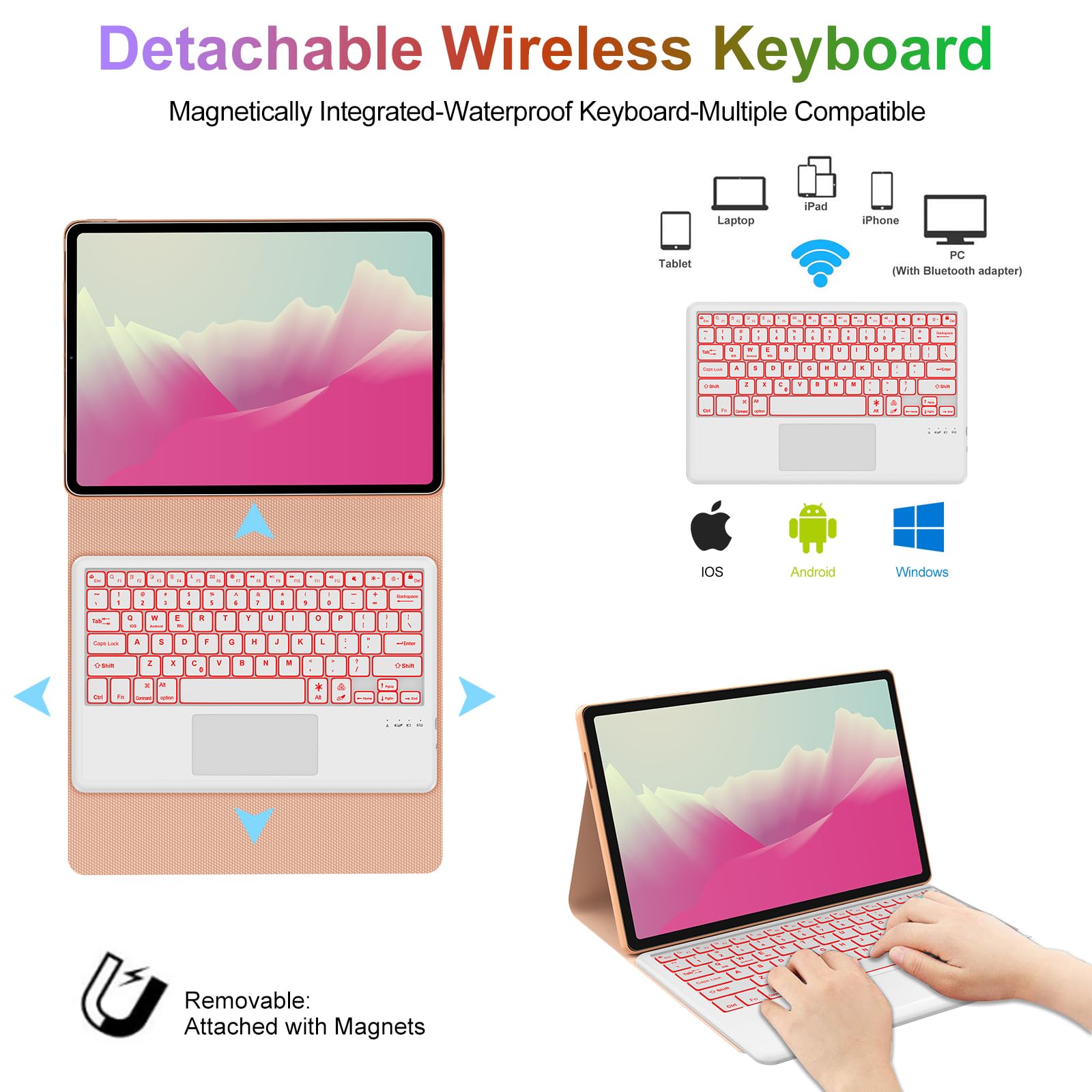 Snapklik.com : Samsung Galaxy Tab S8 Plus/S7 FE/S7 Plus Keyboard Case ...