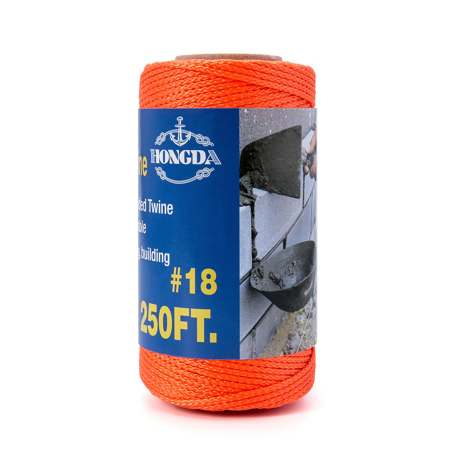 HONGDA Nylon Twine, 250 Feet #18 Braided Nylon Mason line String ...