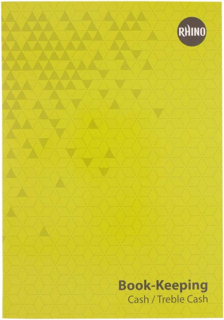 Rhino A4 Book keeping book 32 pages ruled accounts treble cash on 8mm ...