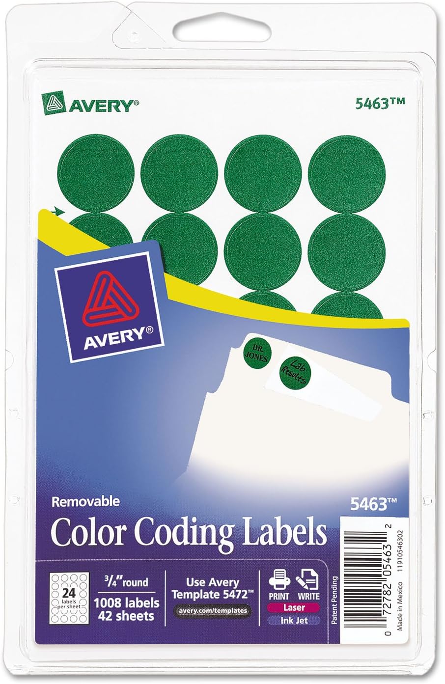 Amazon.com: AVE05463 - Avery Custom Print Round Color-Coding Labels ...