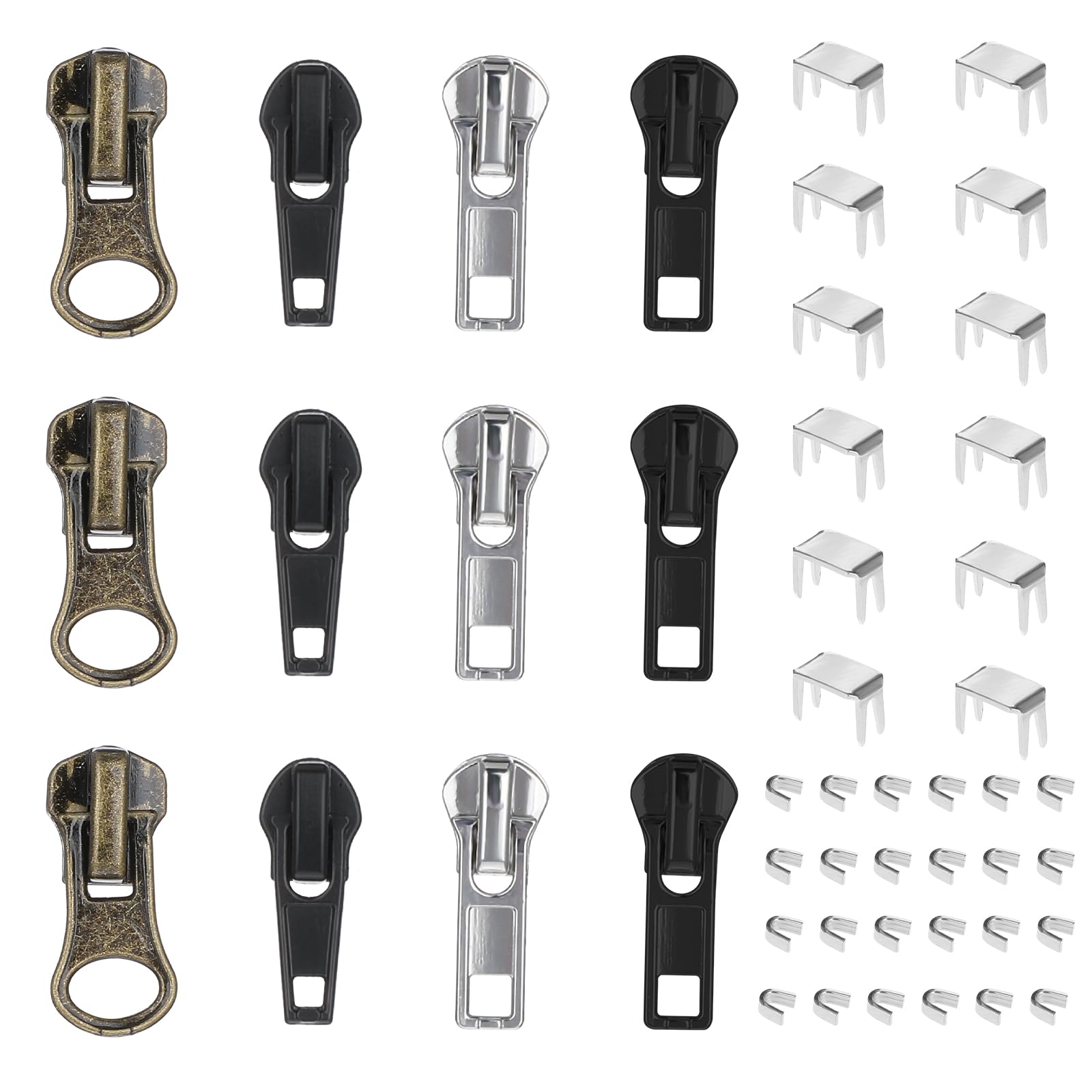 Amazon.com: Mabor 12 Sets Zipper Repair Kit #5 Sliders with Pull Zipper ...