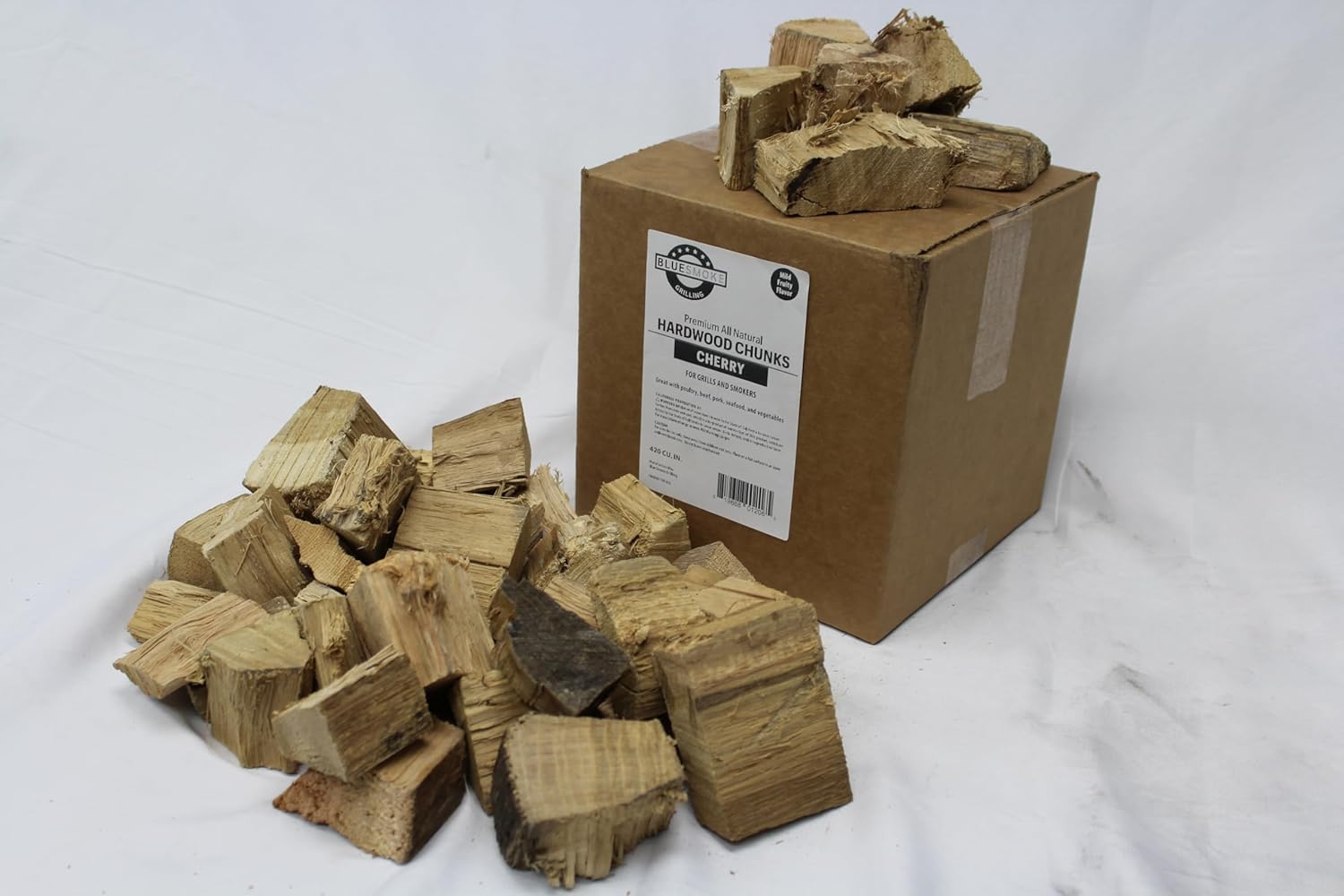 Amazon.com : Blue Smoke Grilling All Natural Cherry Wood Chunks - 420 ...
