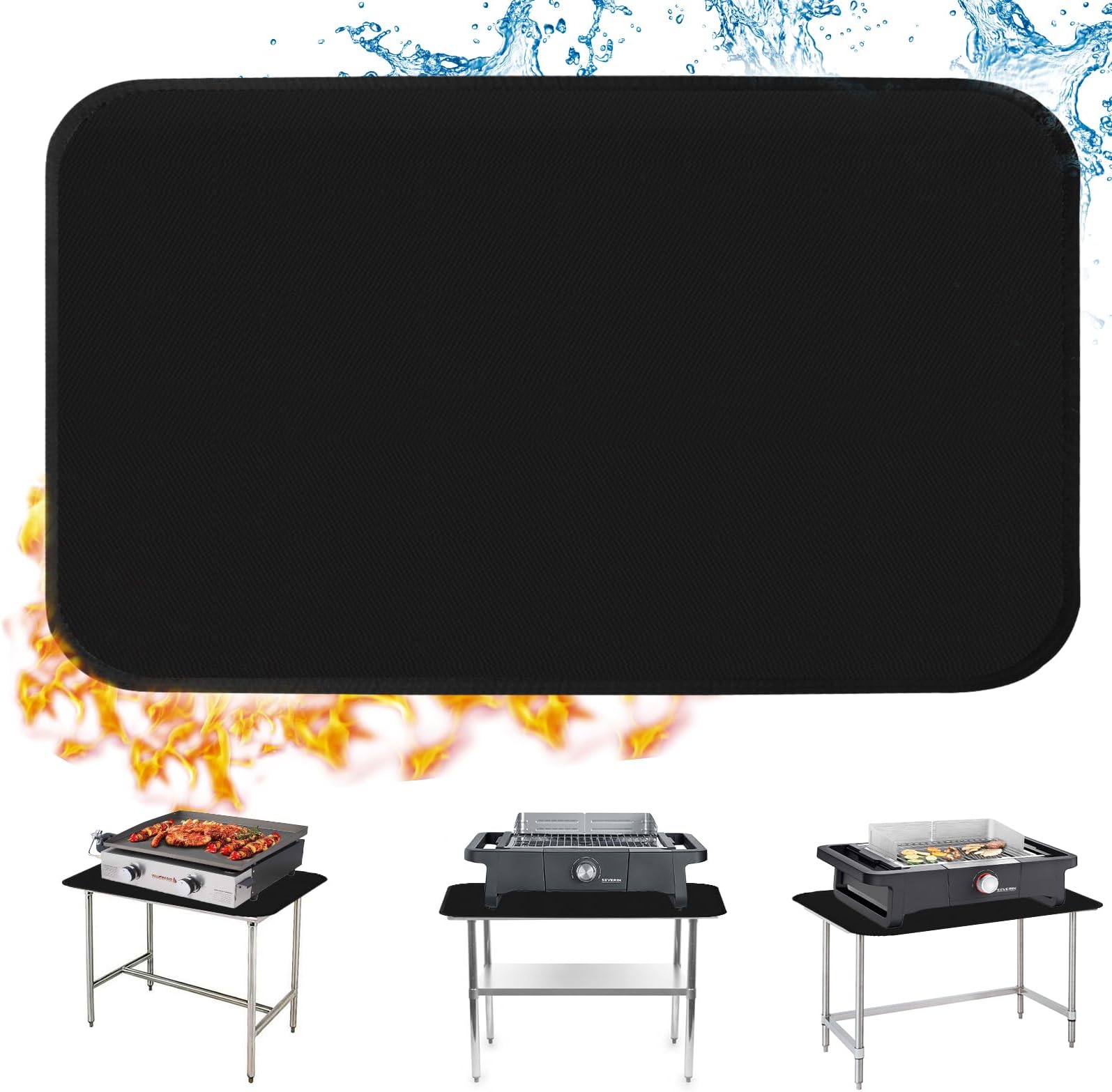 Amazon.com: Amerbro 24x31in Heat Resistant Grill Mats for Outdoor Grill ...