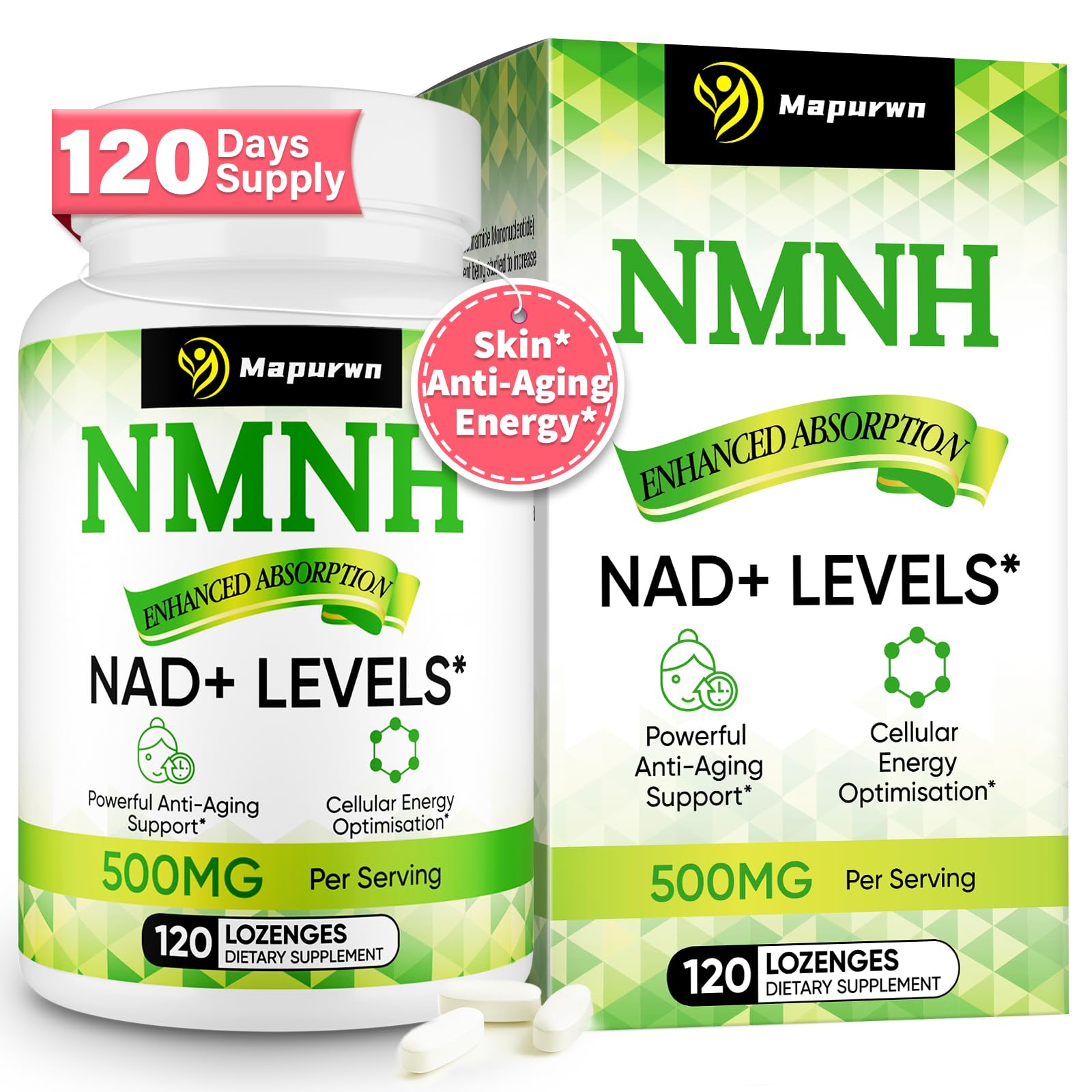 Amazon.com: NMNH (Dihydronicotinamide Mononucleotide), NMN Supplement Alternative 500mg per ...