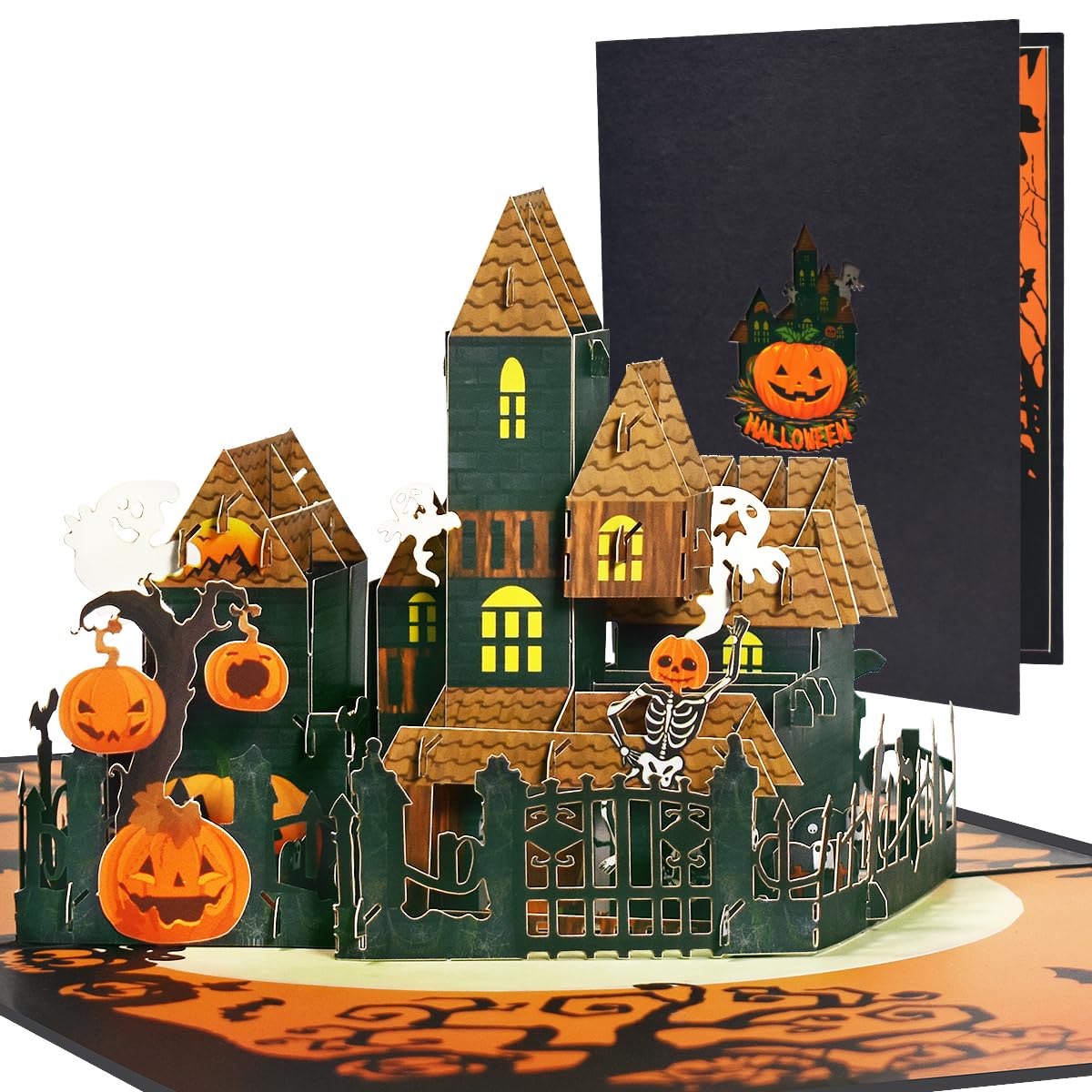 Halloween Castle Cards Fishbowl Halloween Castle" Greeting Card For