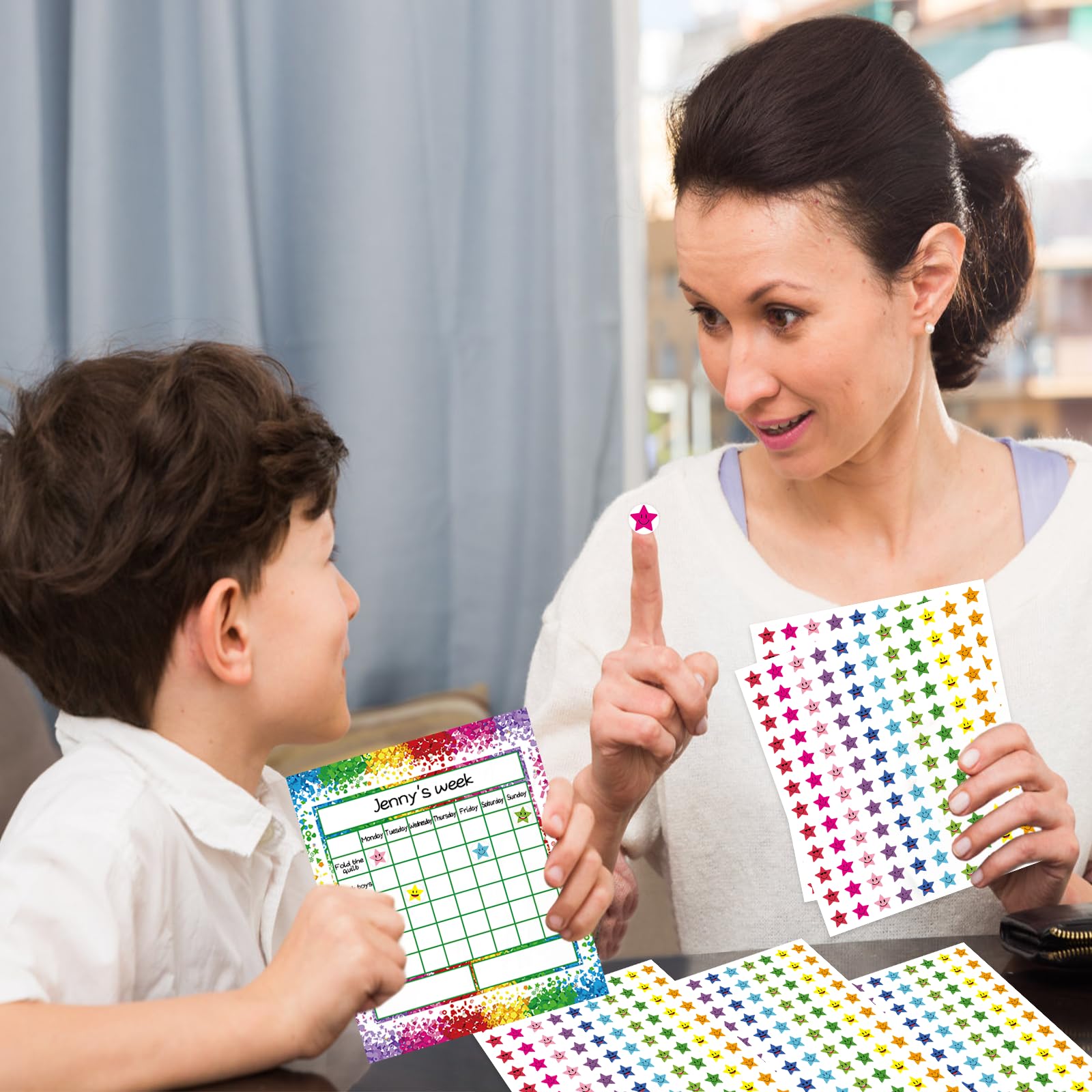 Snapklik.com : 6000 Pieces Happy Face Star Stickers, Small Smile Star ...