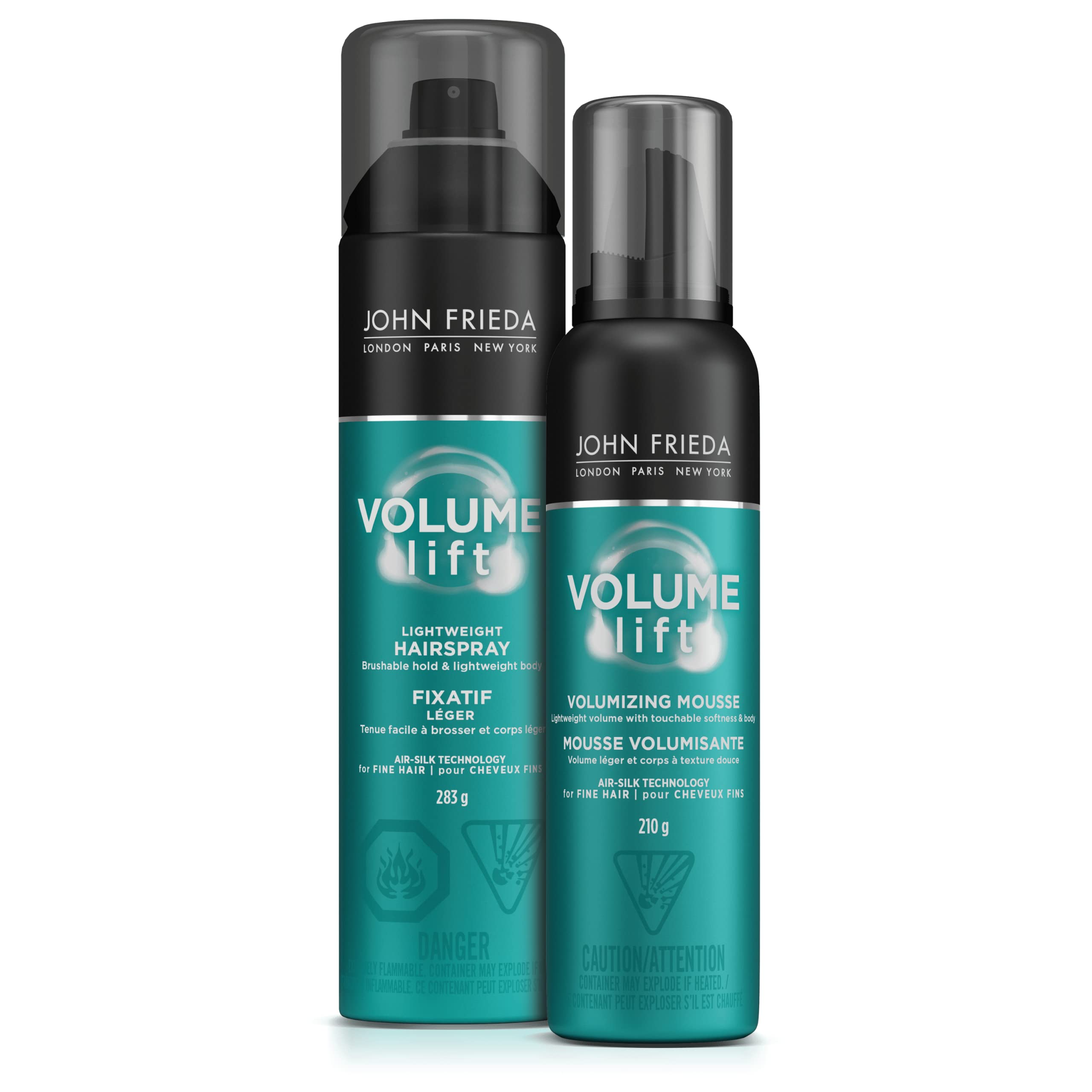 John Frieda Volume Lift Volumizing Mousse & Lightweight Hairspray for ...