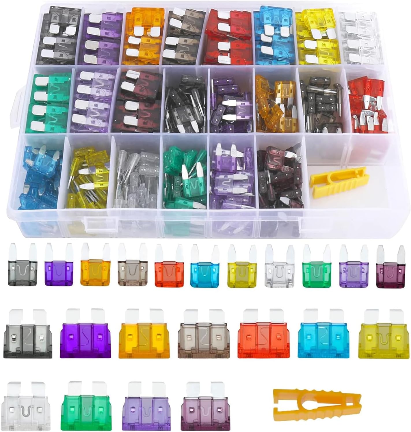 Car Fuse Assortment Kit, 264 Small Blade Fuses Automotive + 220 Medium ...