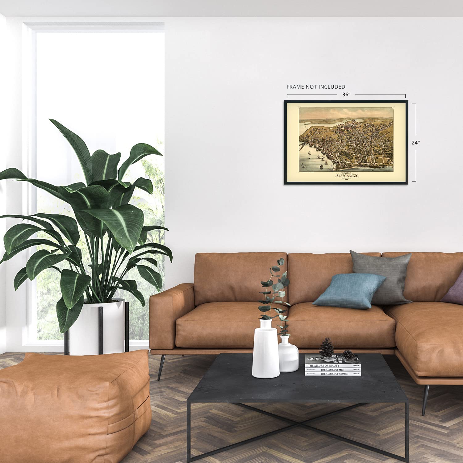 Snapklik.com : Vintage 1886 Beverly Massachusetts Map - 24x36 Inch Old ...